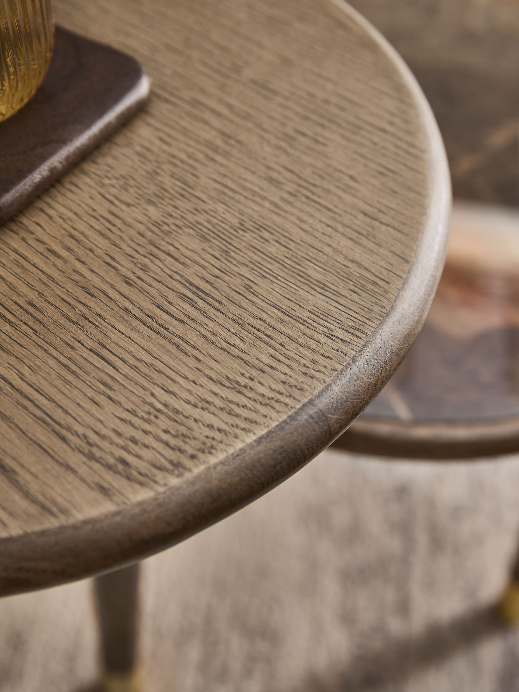 Buy Dark Edwin Oak Veneer Ceramic Top Side Table from the Next UK ...