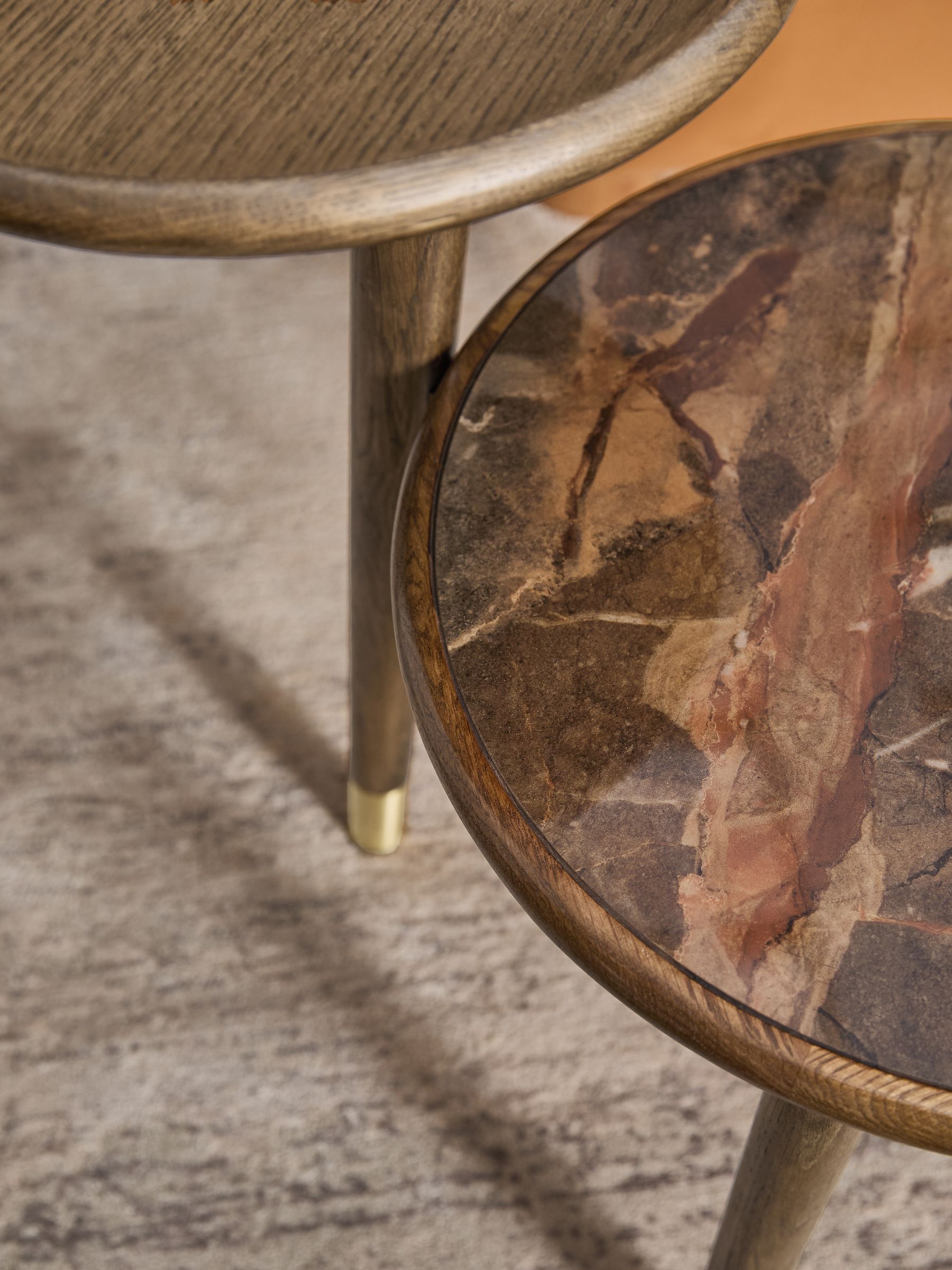 Buy Dark Edwin Oak Veneer Ceramic Top Side Table from the Next UK ...