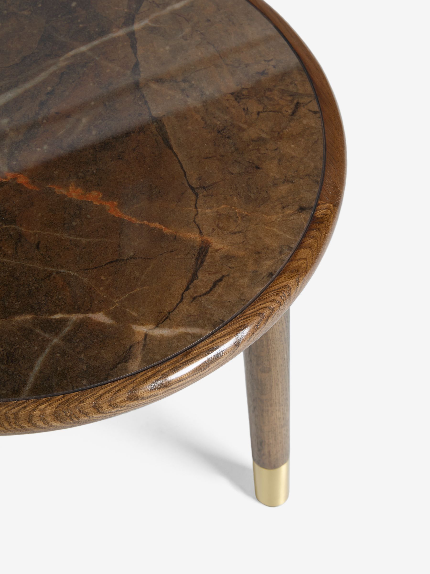 Buy Dark Edwin Oak Veneer Ceramic Top Side Table from the Next UK ...