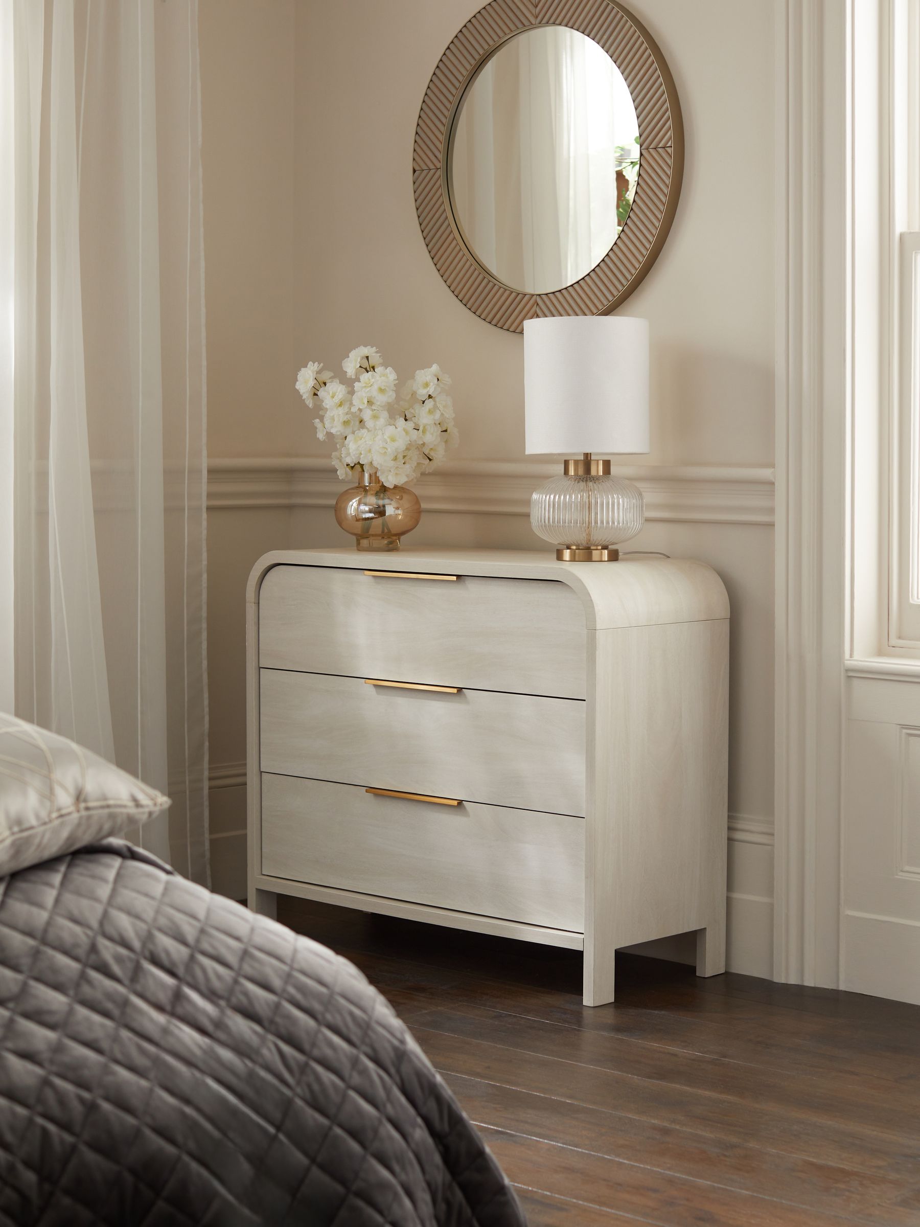 Buy Light Natural Mia Oak Effect 3 Drawer Chest of Drawers from the ...