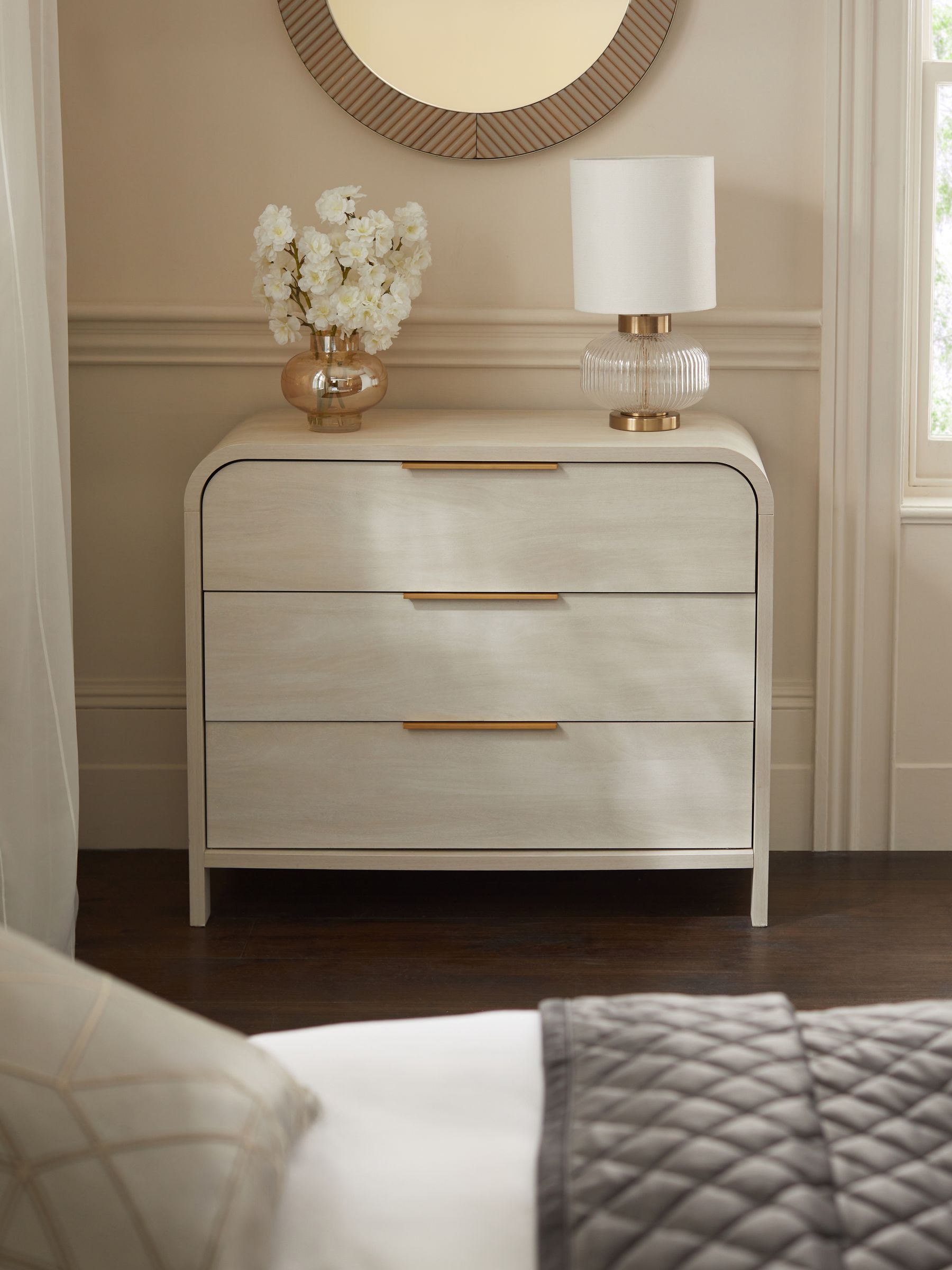 Buy Light Natural Mia Oak Effect 3 Drawer Chest of Drawers from the ...