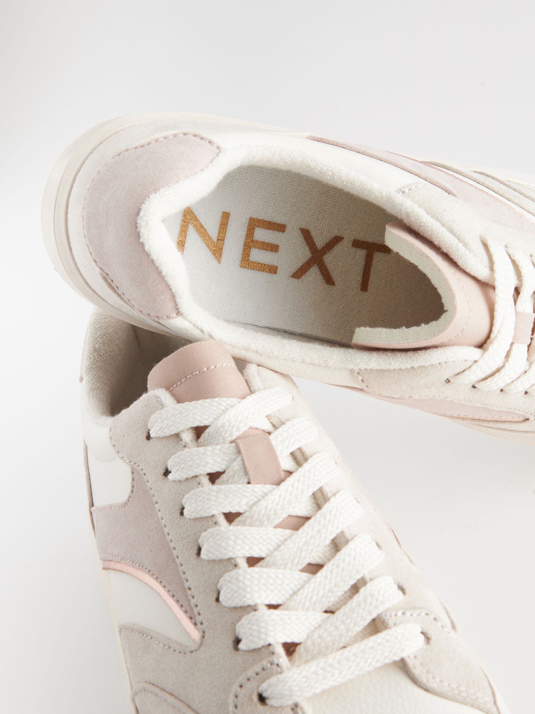 Buy Neutral Forever Comfort® Panelled Retro Lace-Up Trainers from the ...