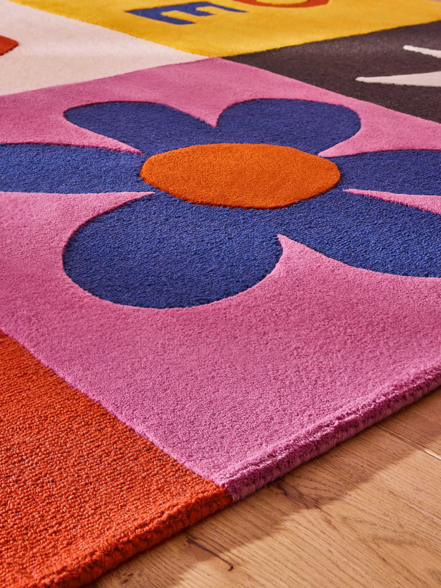 Buy Eleanor Bowmer Multi Love Icon Wool Tufted Rug from the Next UK ...