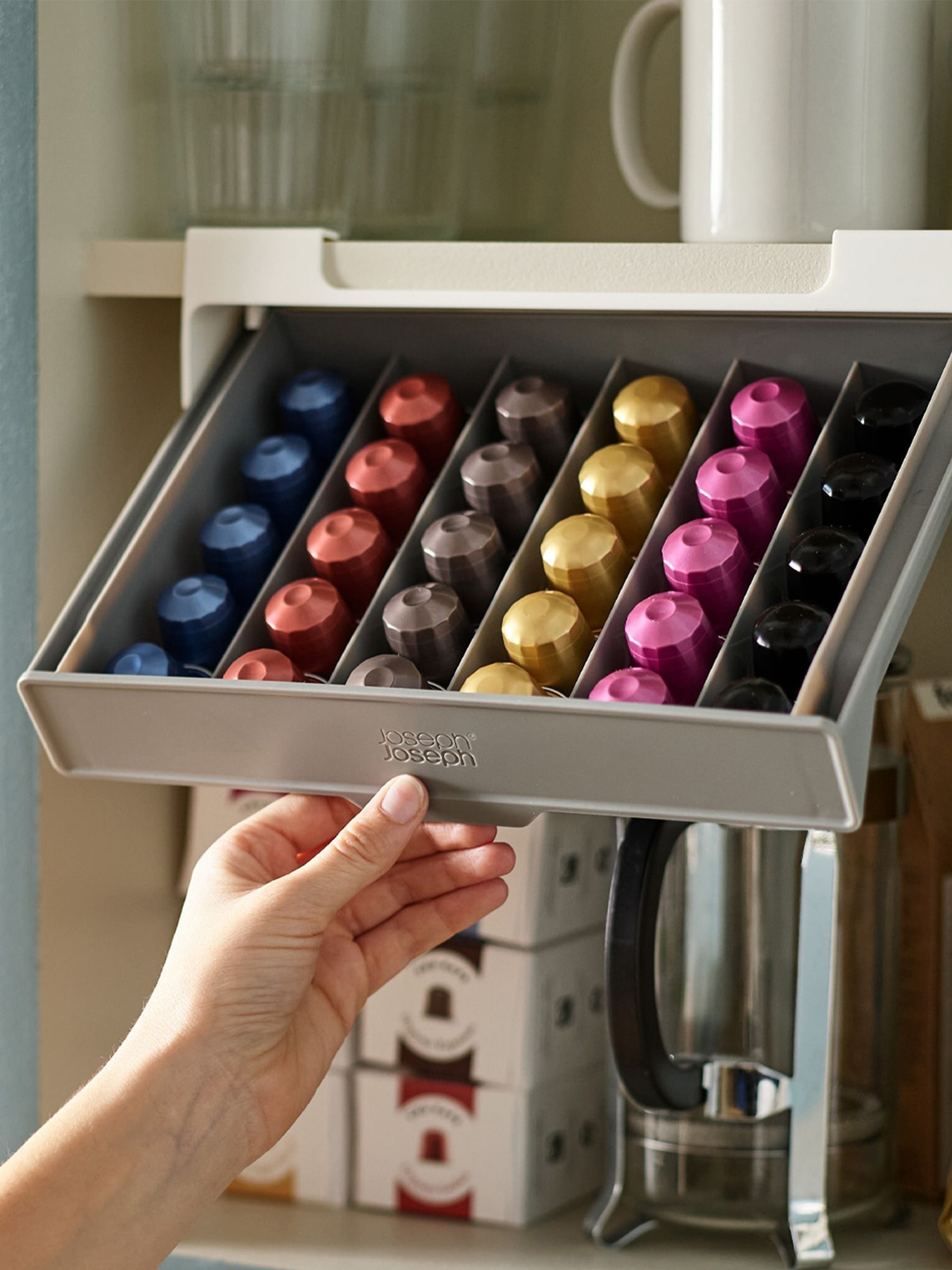 Buy Joseph® Joseph Grey Cupboard Store Coffee Capsule Storage Drawer ...