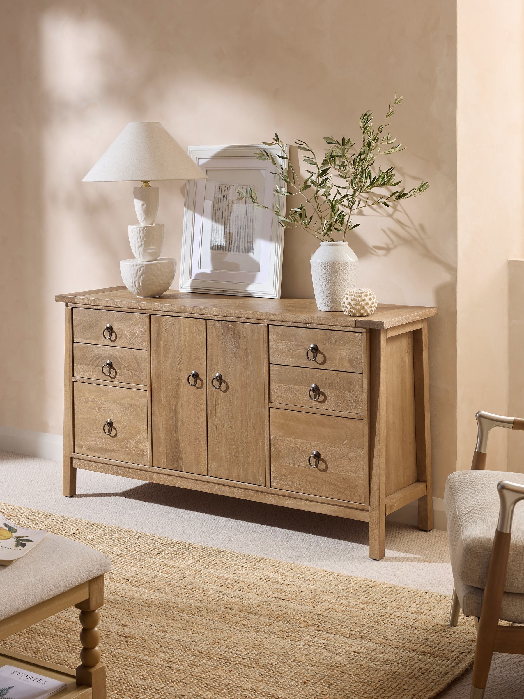 Buy Natural Hector Mango Wood Large Sideboard from the Next UK online shop