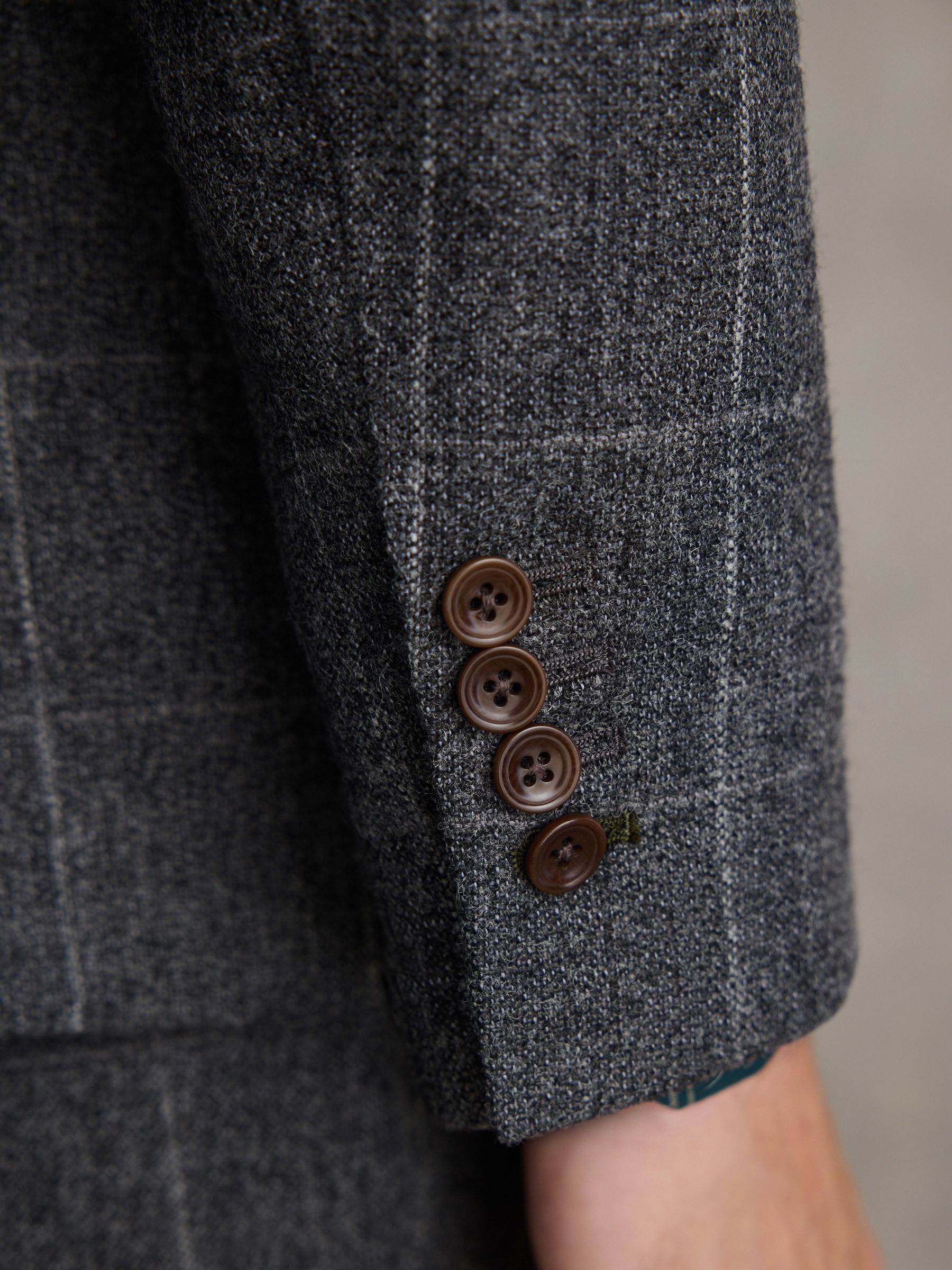 Buy Barbour® Grey Slim Fit Check Suit Jacket from the Next UK online shop