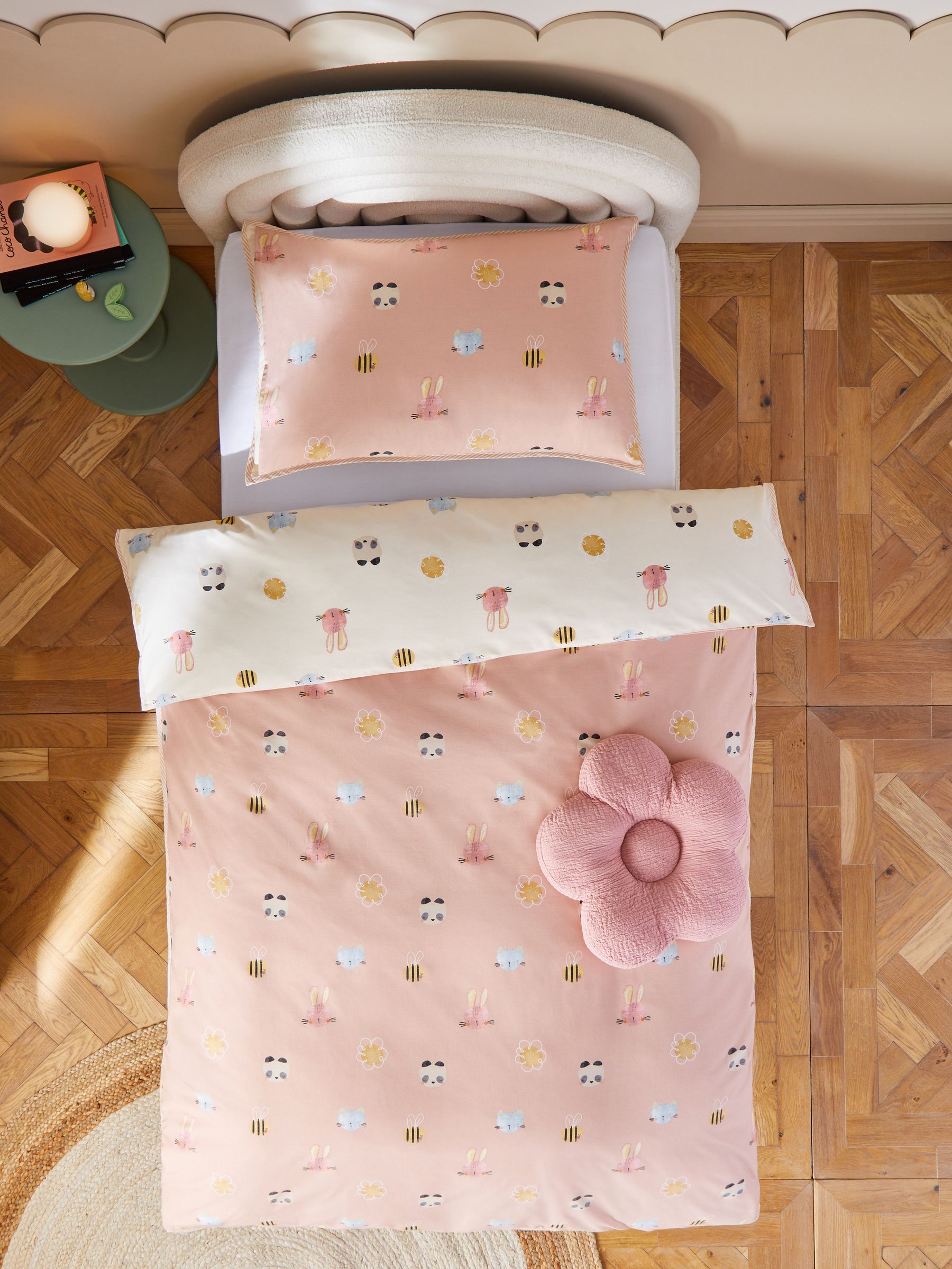 Buy Natural Panda Jungle Printed Polycotton Duvet Cover and Pillowcase ...