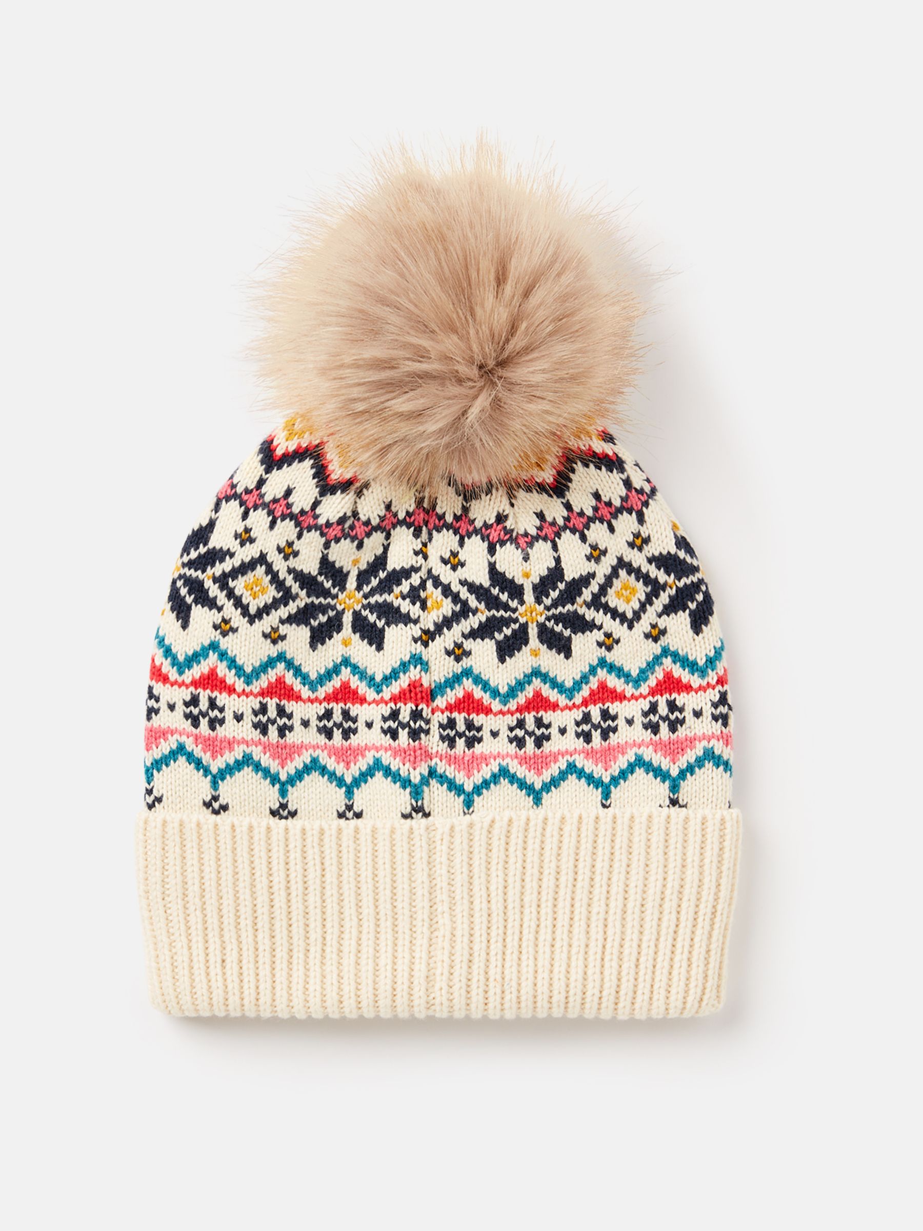 Buy Joules Bluebird Ivory Fair Isle Knitted Hat from the Next UK online ...