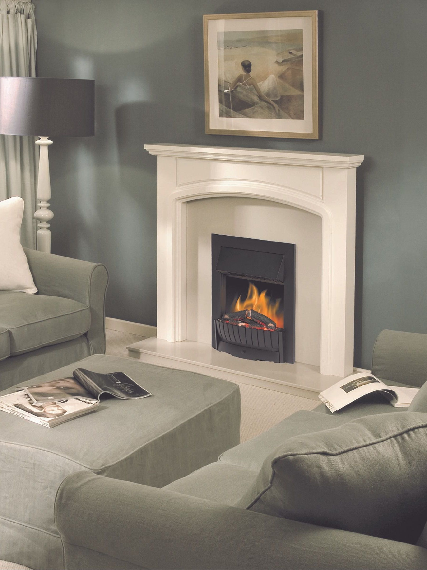Buy Dimplex Black Clement Electric Optiflame Inset Fire from the Next ...