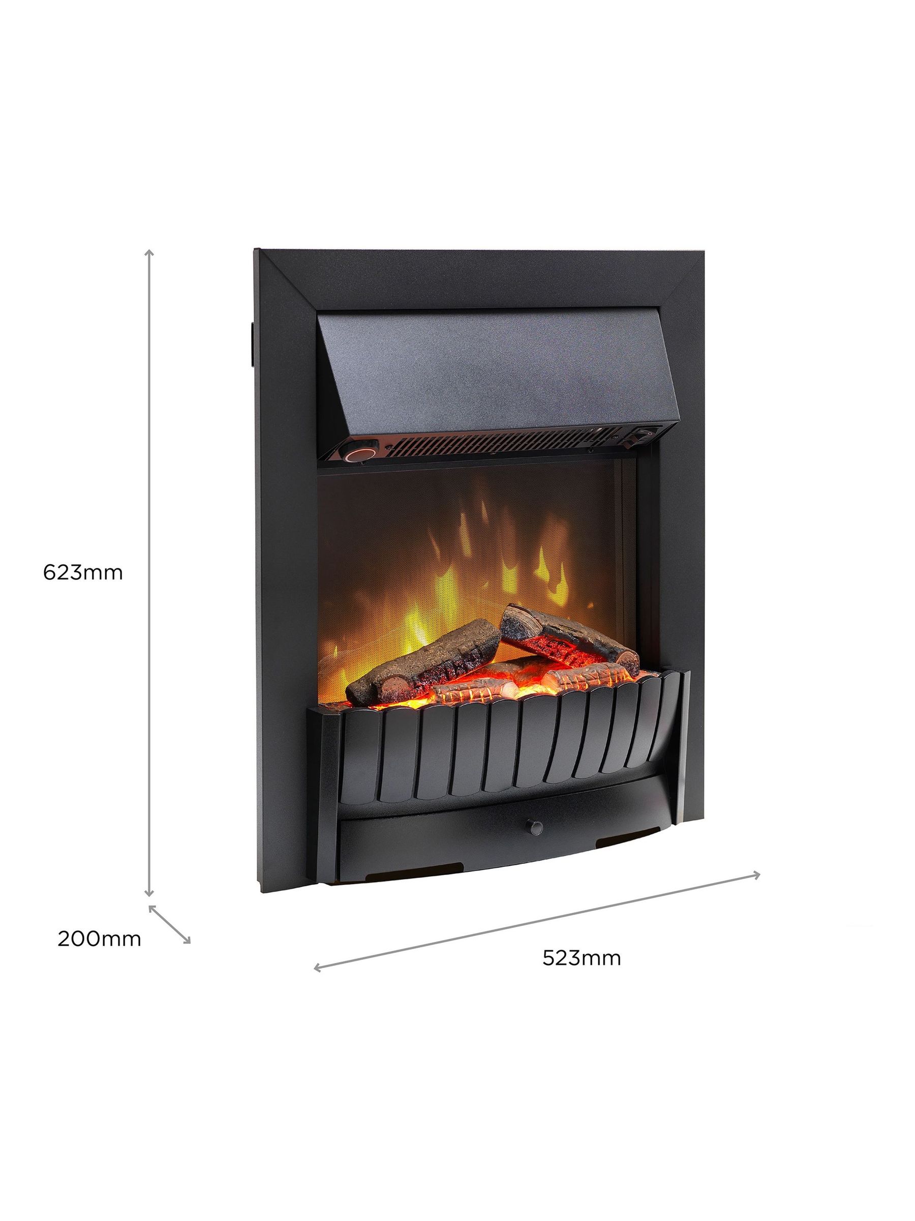 Buy Dimplex Black Clement Electric Optiflame Inset Fire from the Next ...