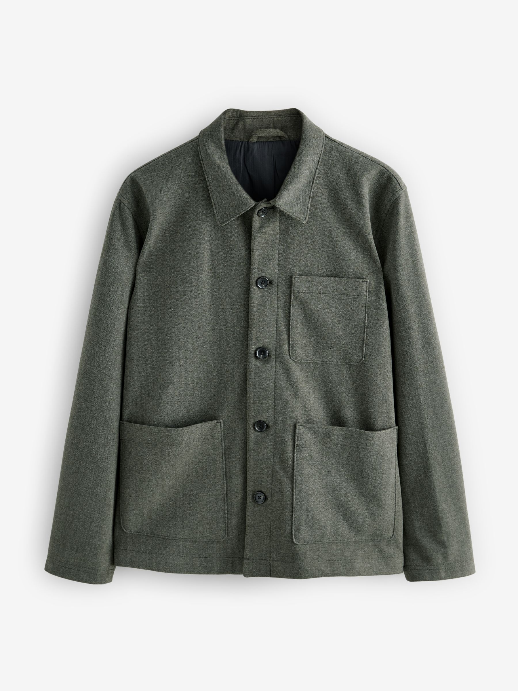 Buy Khaki Green Smart Herringbone Shacket from the Next UK online shop