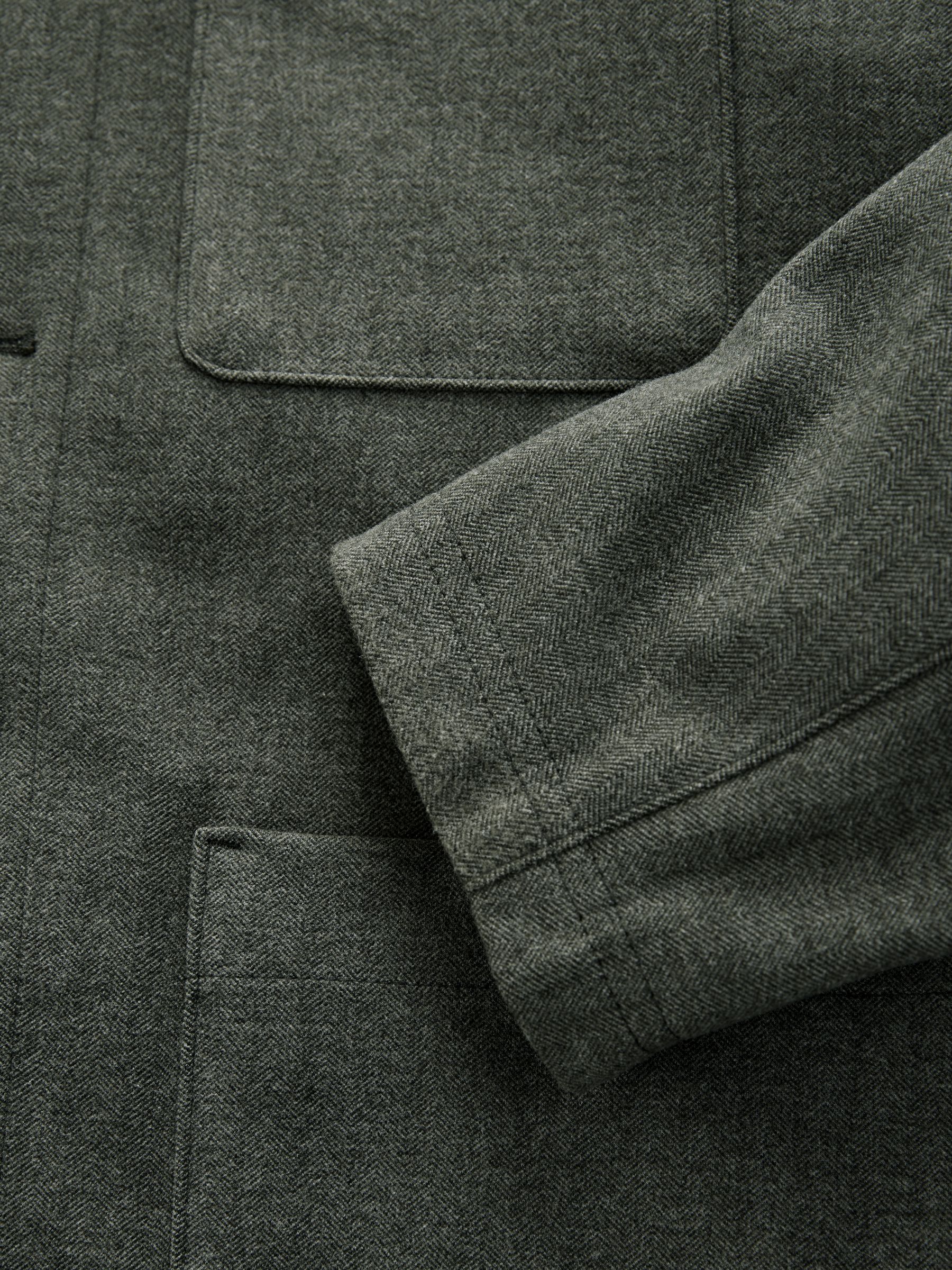 Buy Khaki Green Smart Herringbone Shacket from the Next UK online shop