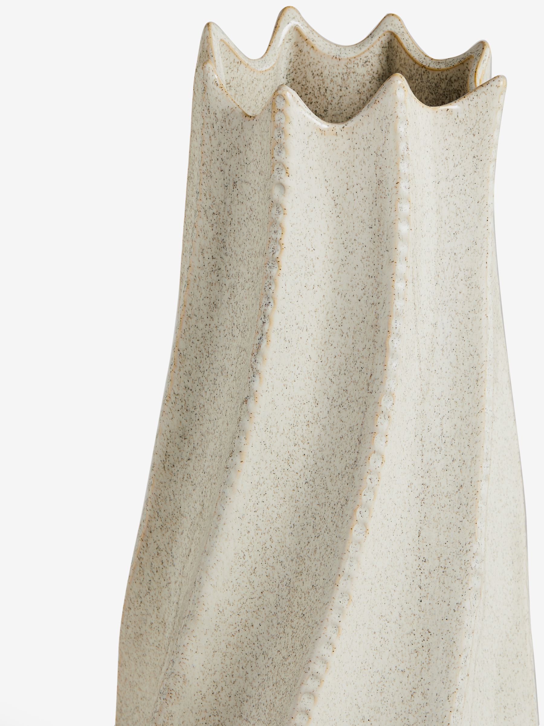 Buy Natural Extra Large Pleated Ceramic Extra Large Floor Vase from the ...