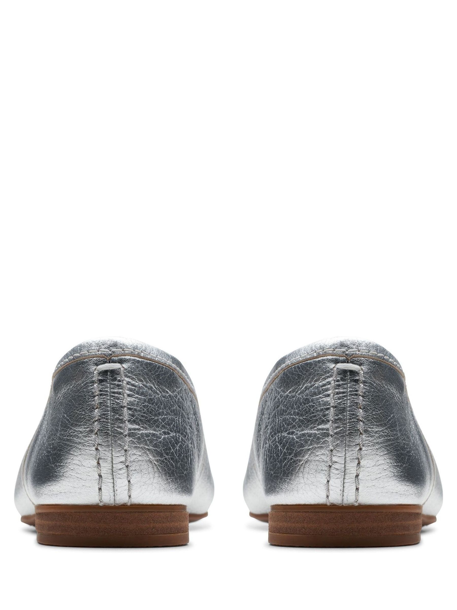 Buy Clarks Silver Standard Fit (D) Leather Fawna Lily Shoes from the ...