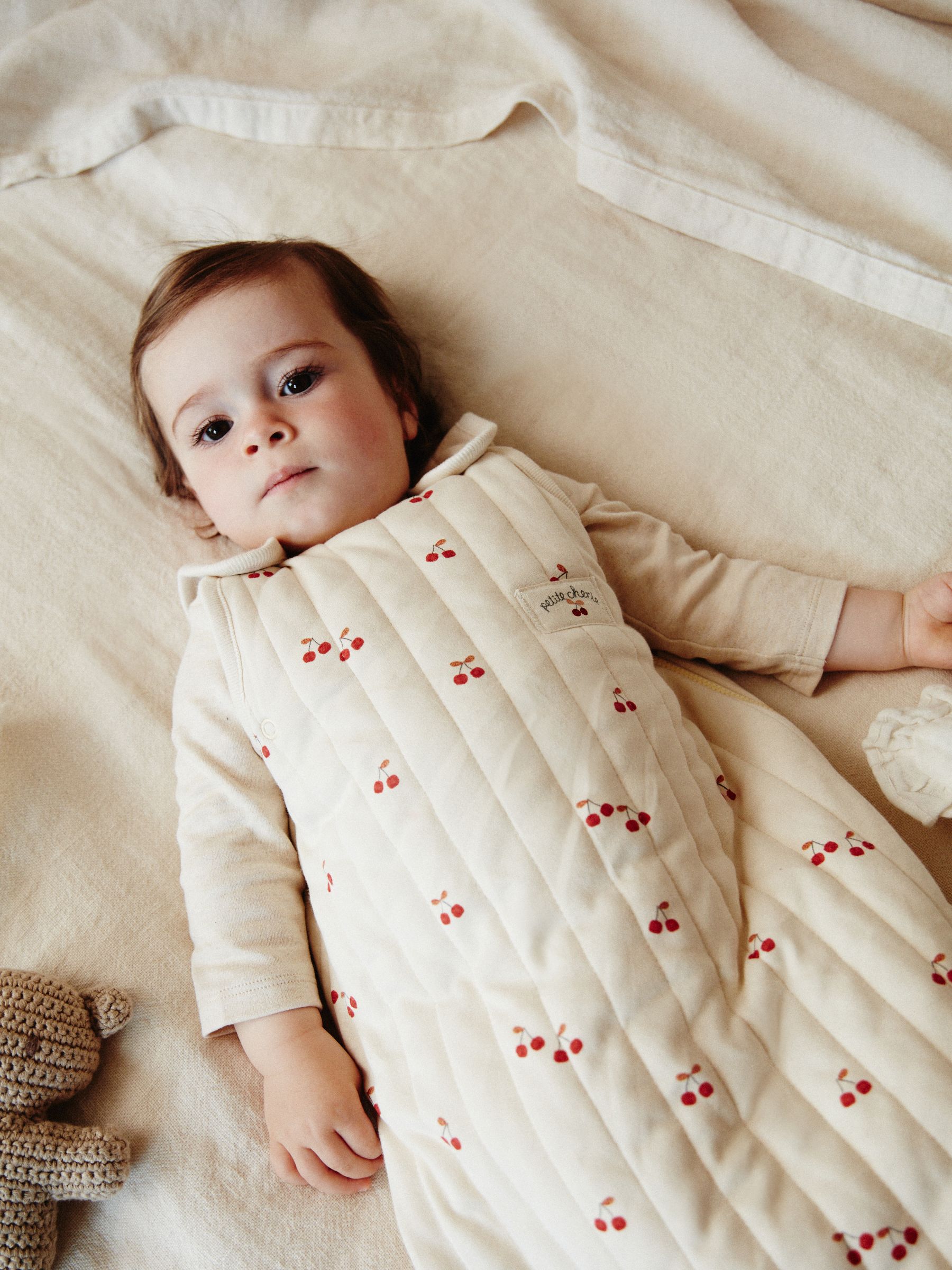 Buy Natural Quilted Cherry Baby 2.5 Tog 100% Cotton Sleep Bag from the ...