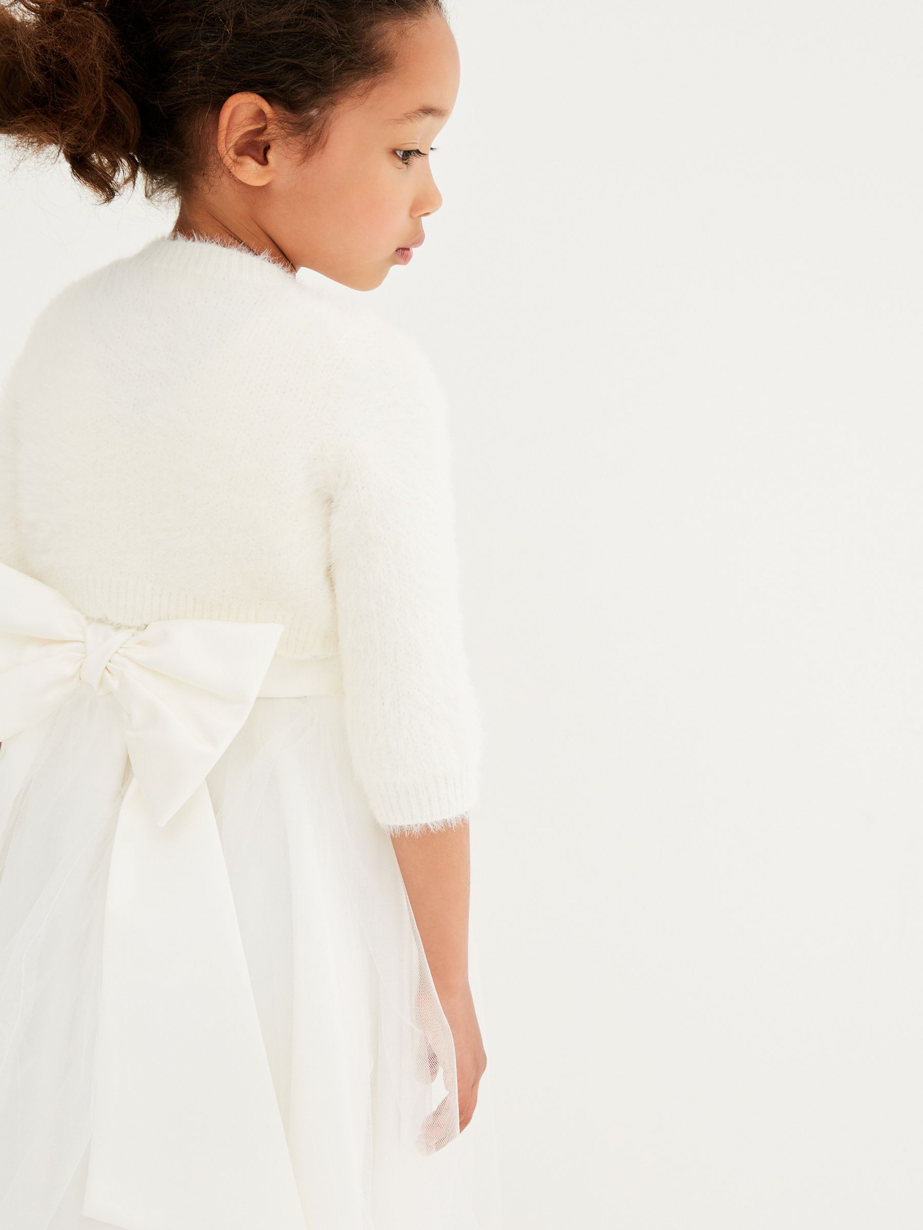 Buy Ecru White Fluffy Shrug Cardigan (12mths-16yrs) from Next Ireland