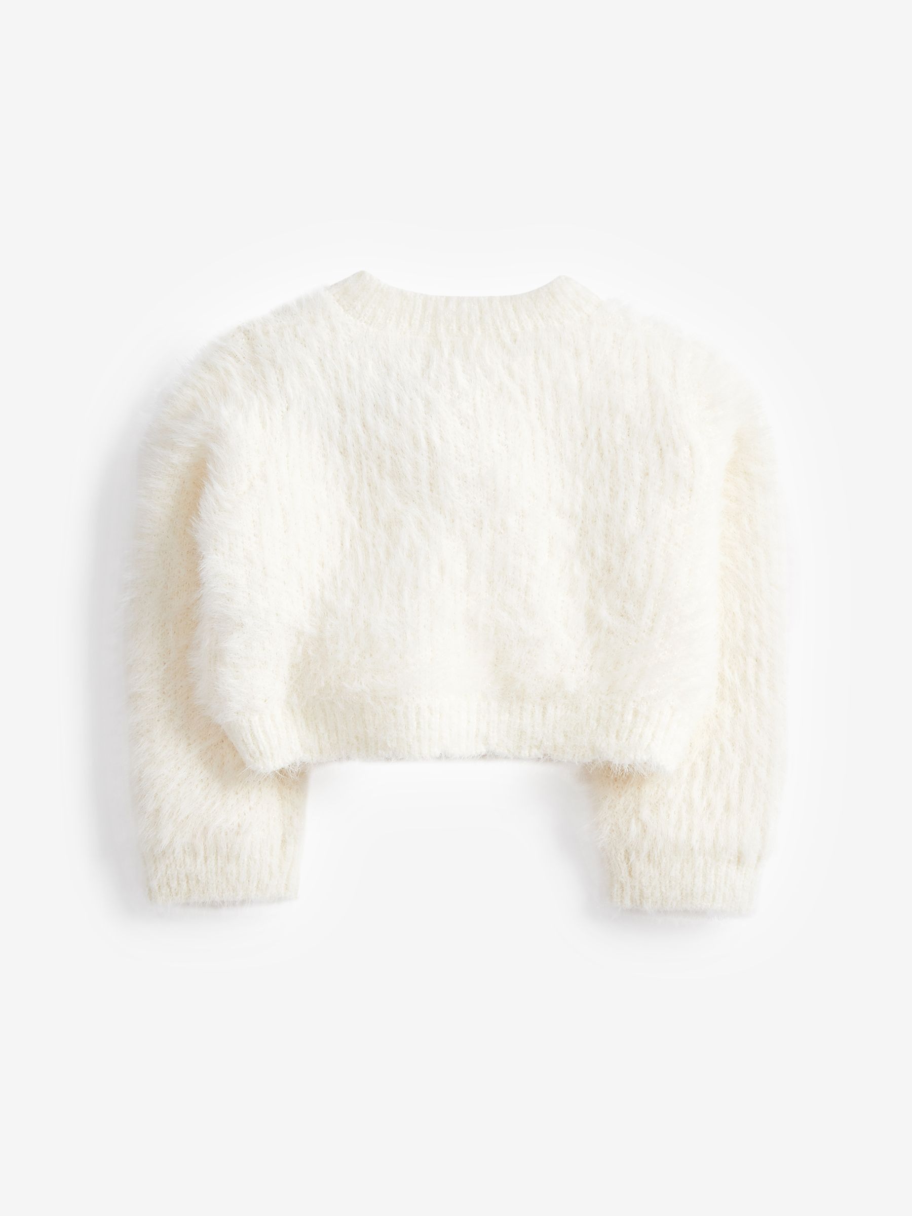 Buy Ecru White Fluffy Shrug Cardigan (12mths-16yrs) from Next Ireland