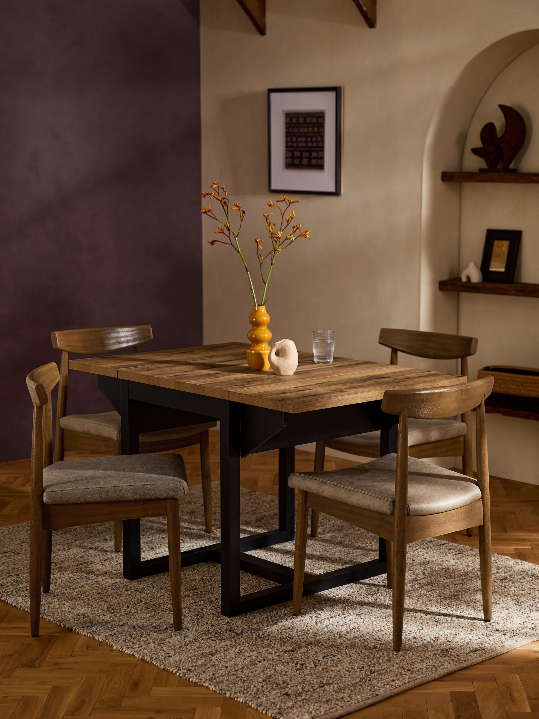 Buy Dark Natural Bronx 2 to 4 Seater Foldable Extending Dining Table from the Next UK online shop
