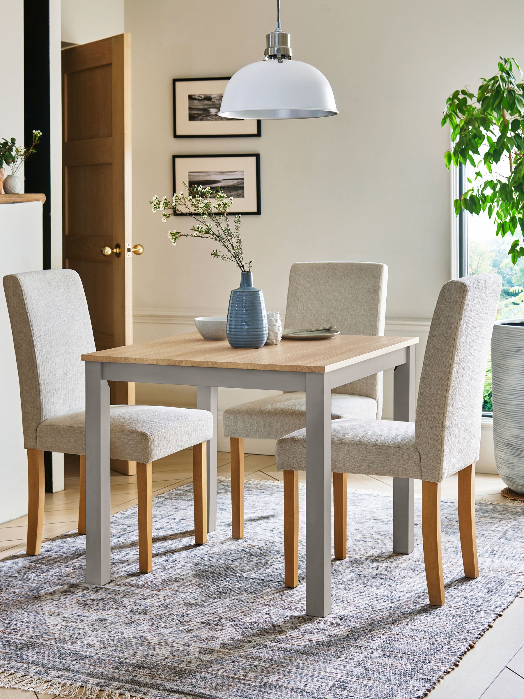 Buy Dove Grey Malvern Oak Effect 4 Seater Dining Table from the Next UK online shop
