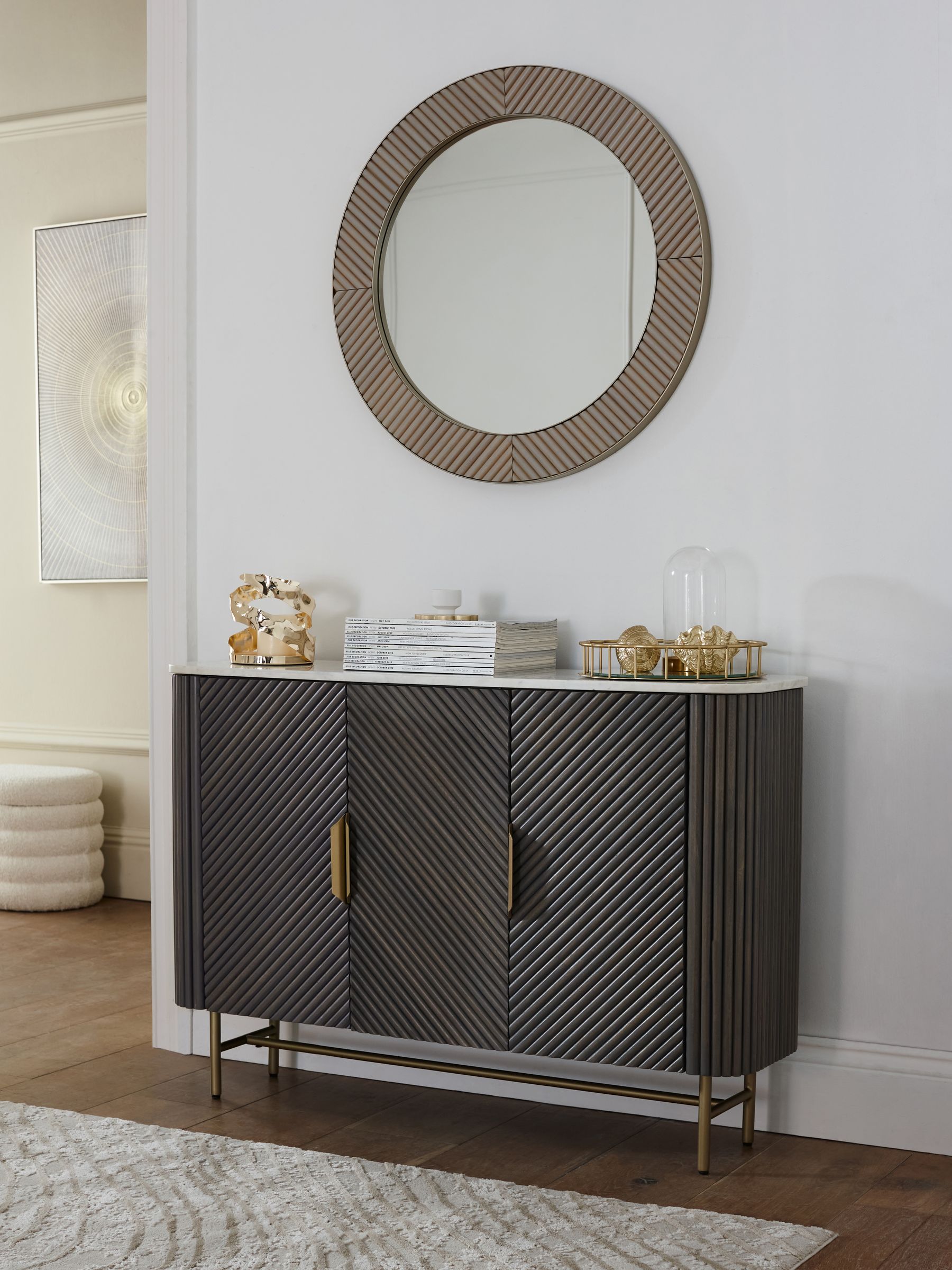 Grey marble top sideboard store