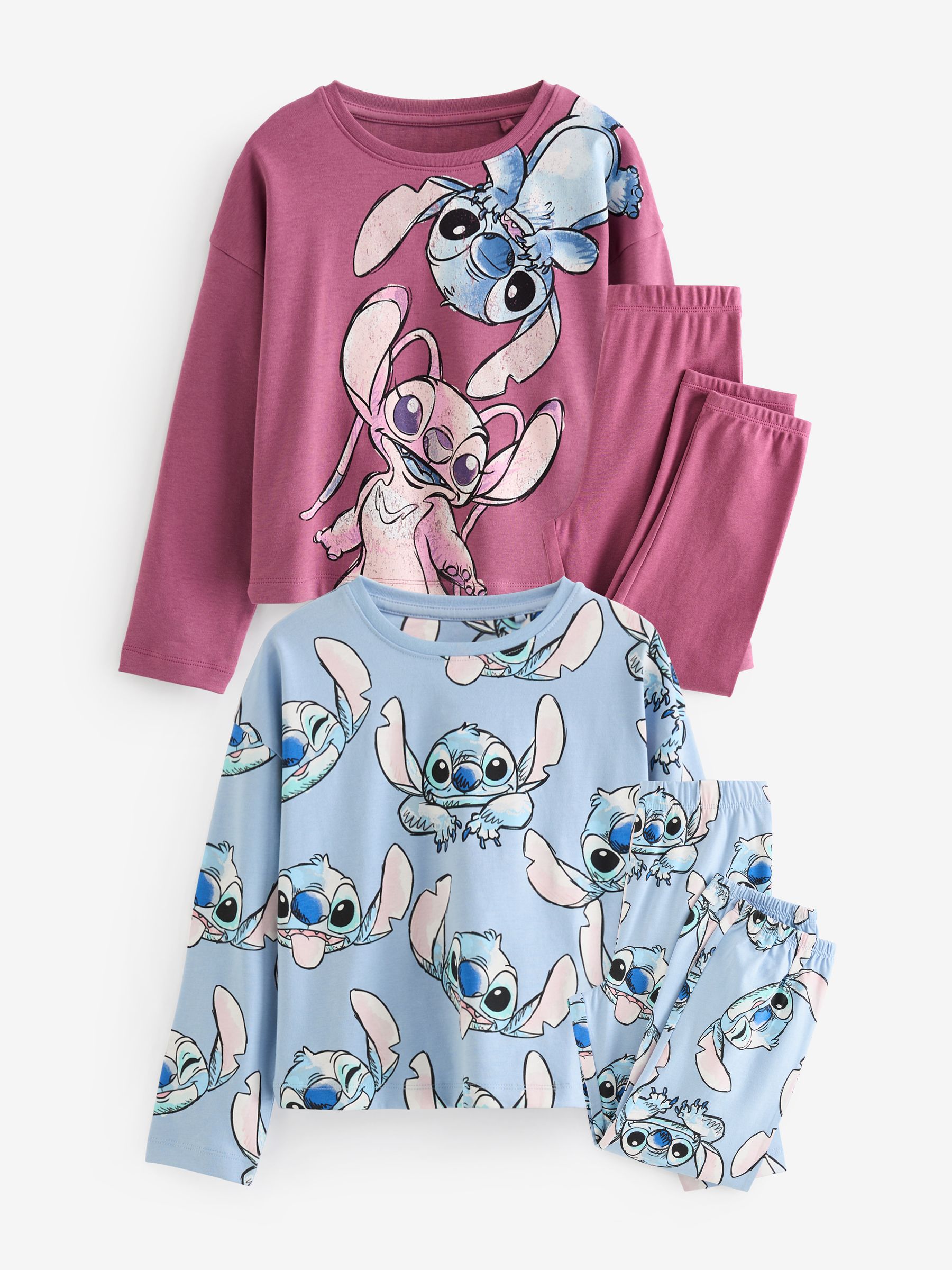 Buy Blue/ Purple Lilo and Stitch License Pyjamas 2 Pack (3-16yrs) from ...