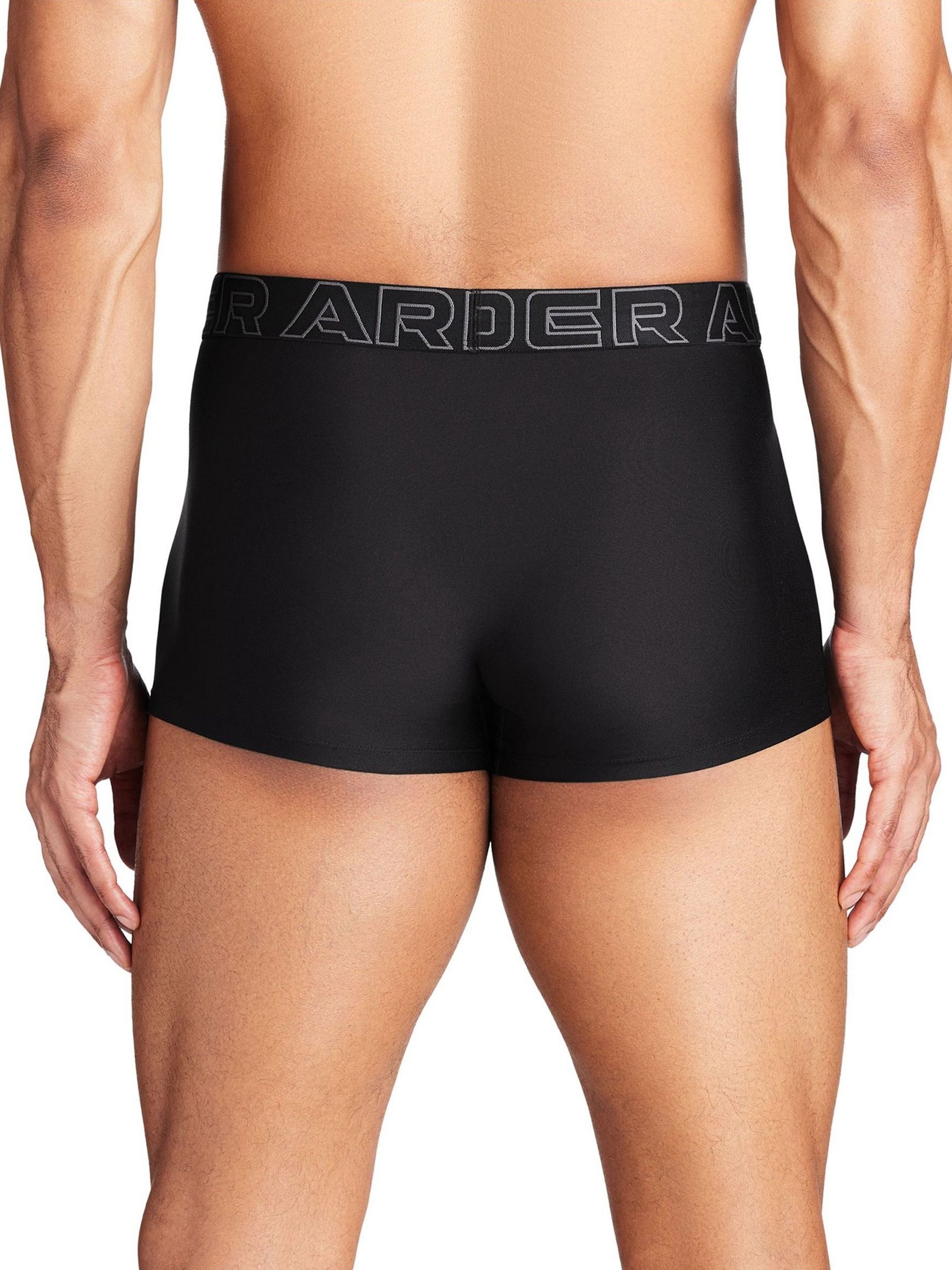 Buy Under Armour Black Performance Tech 3" Solid Boxers 3 Pack from the ...