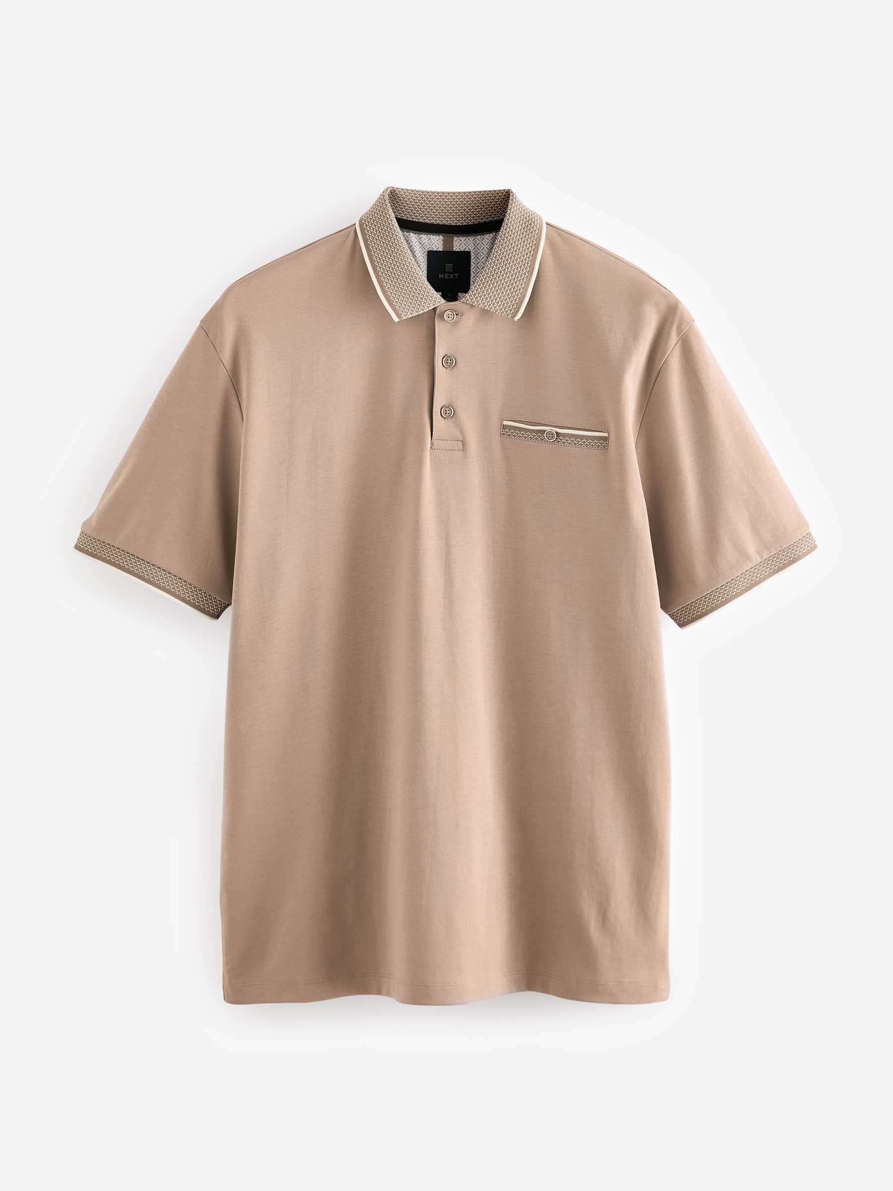 Buy Neutral Short Sleeve Smart Collar Polo Shirt from Next Ireland