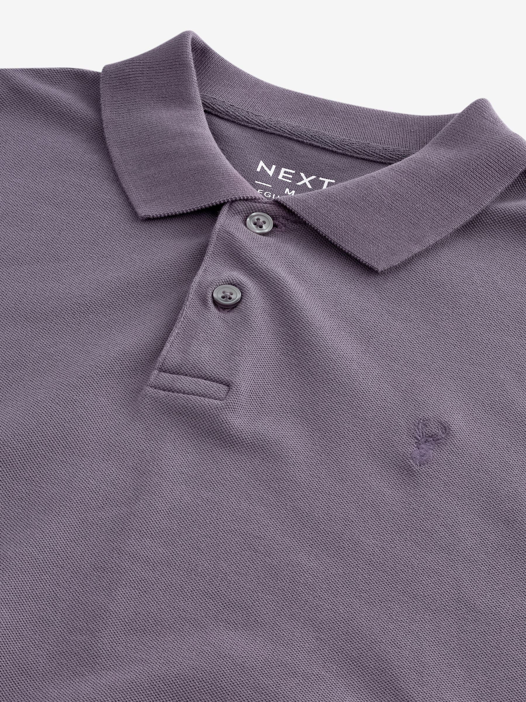 Buy Purple Regular Fit Short Sleeve Pique Polo Shirt from Next Ireland