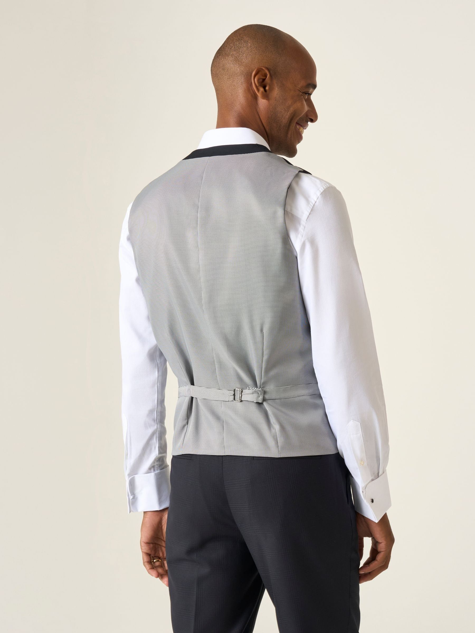 Buy Skopes Black Newman Check Tailored Fit Suit Waistcoat from the Next ...