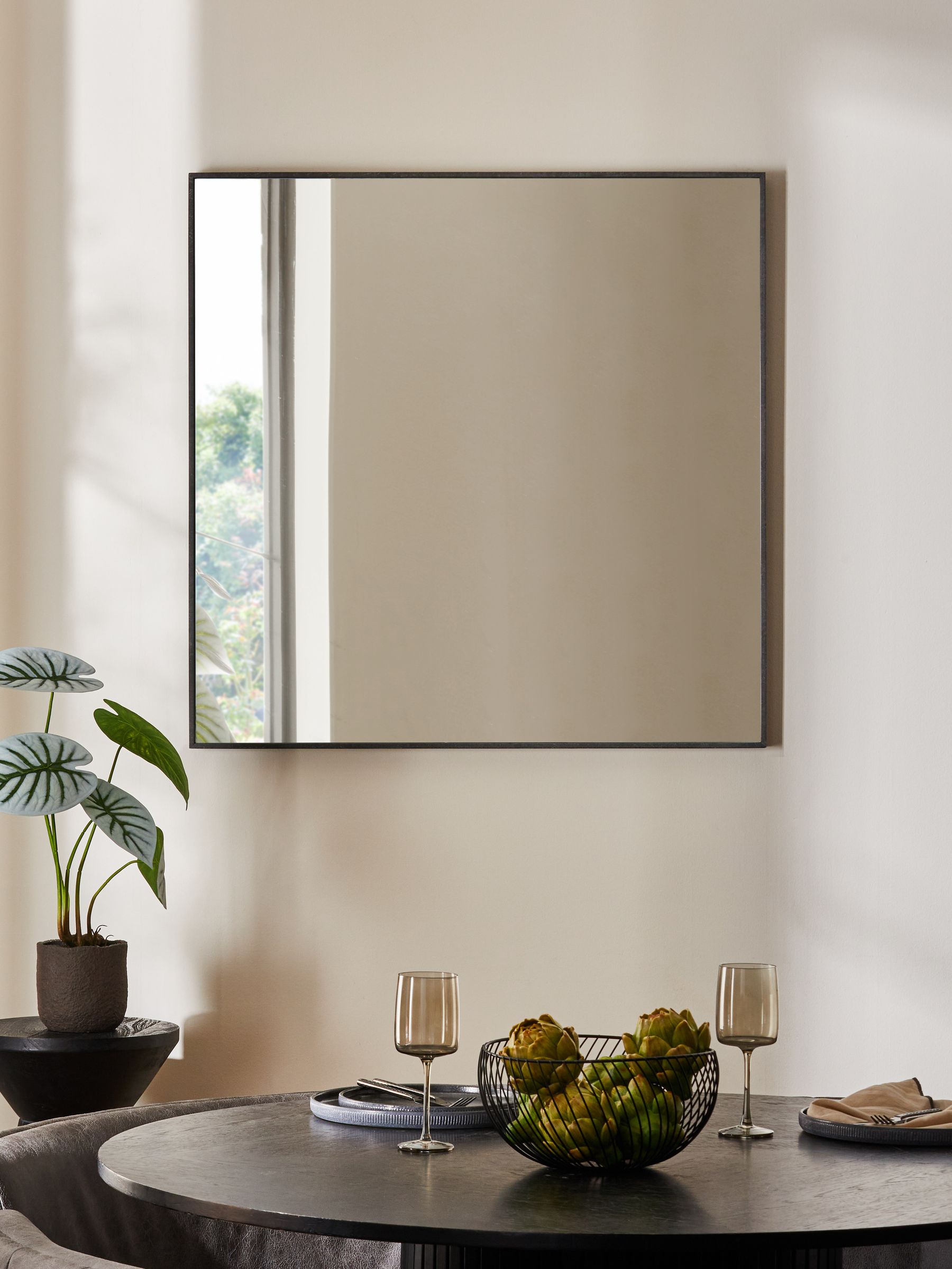 Buy Black Large 90x90cm Square Wall Mirror from the Next UK online shop