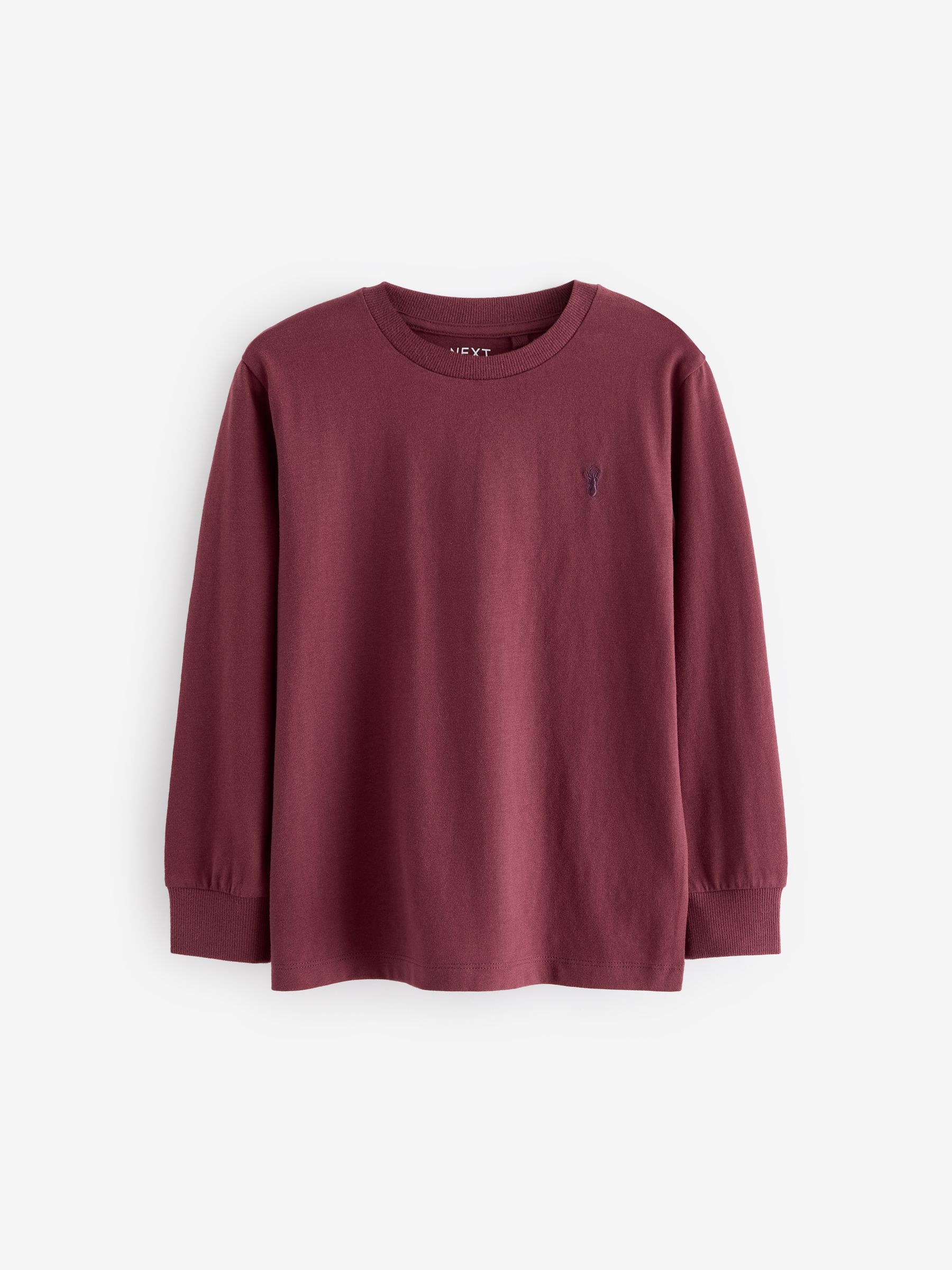 Buy Berry Red/Grey/White/Blue Stag Logo Long Sleeve Cosy T-Shirts 4 ...