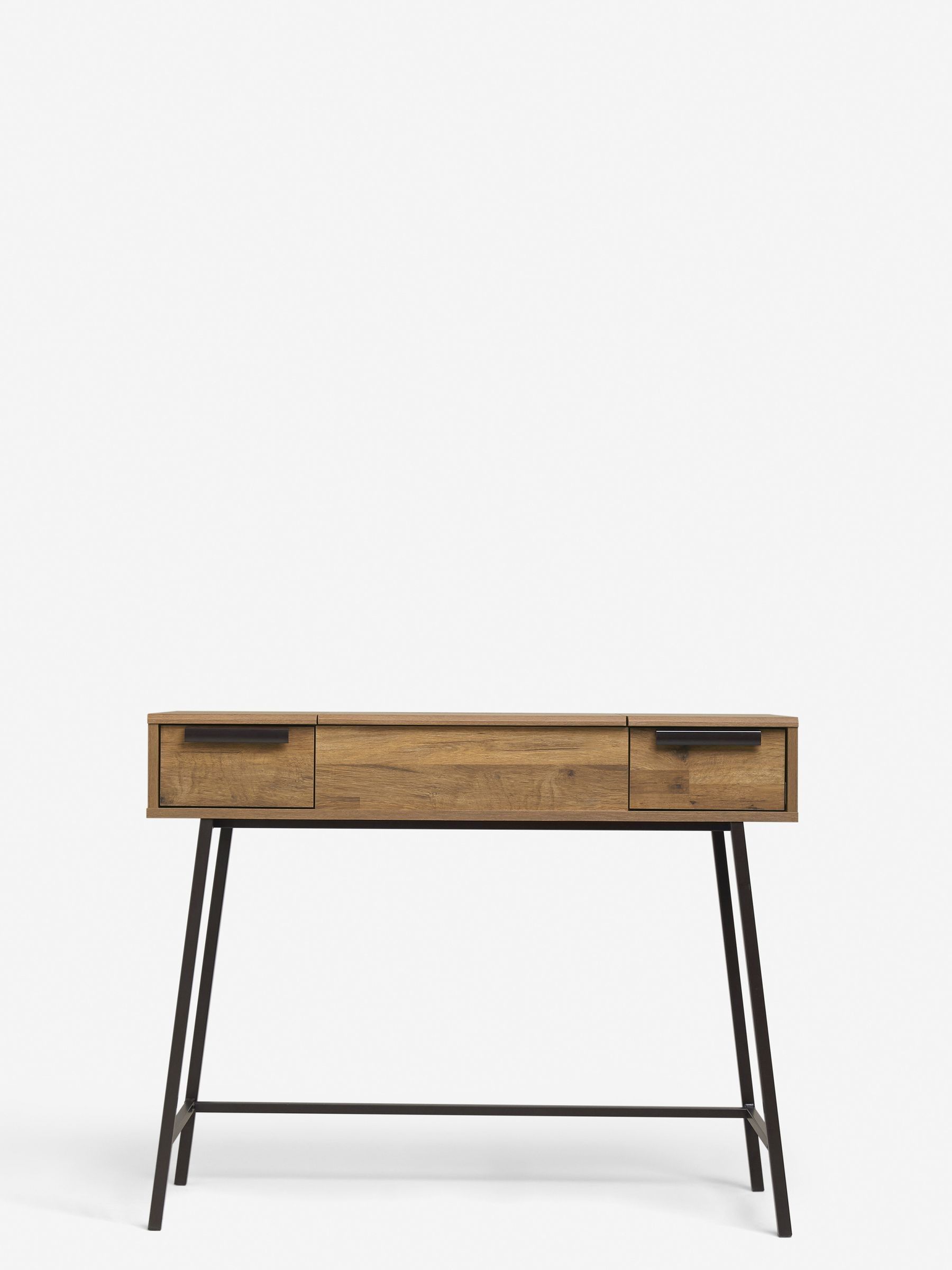 Buy Dark Bronx Oak Effect Extra Large Dressing Table from the Next UK ...