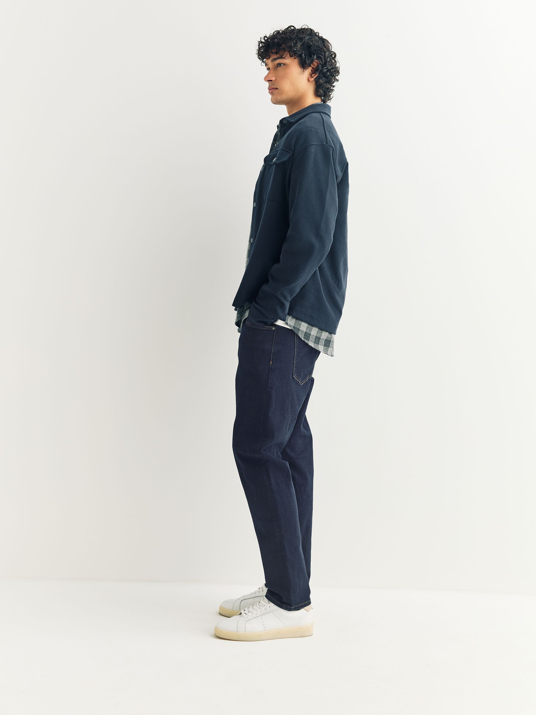 Buy Blue Indigo Rinse Single Slim Fit Classic Stretch Jeans from the ...