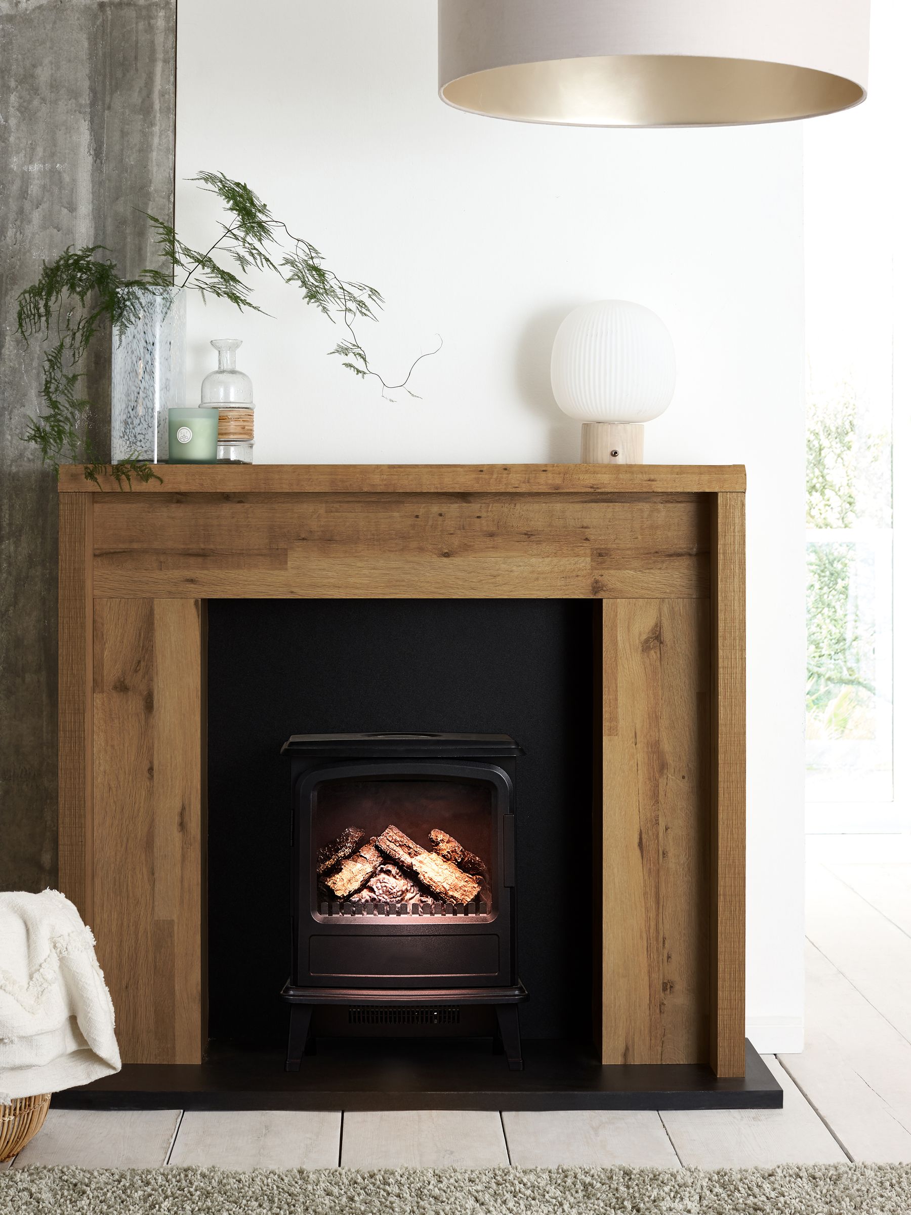 Buy Dark Bronx Oak Effect Fire Surround from the Next UK online shop