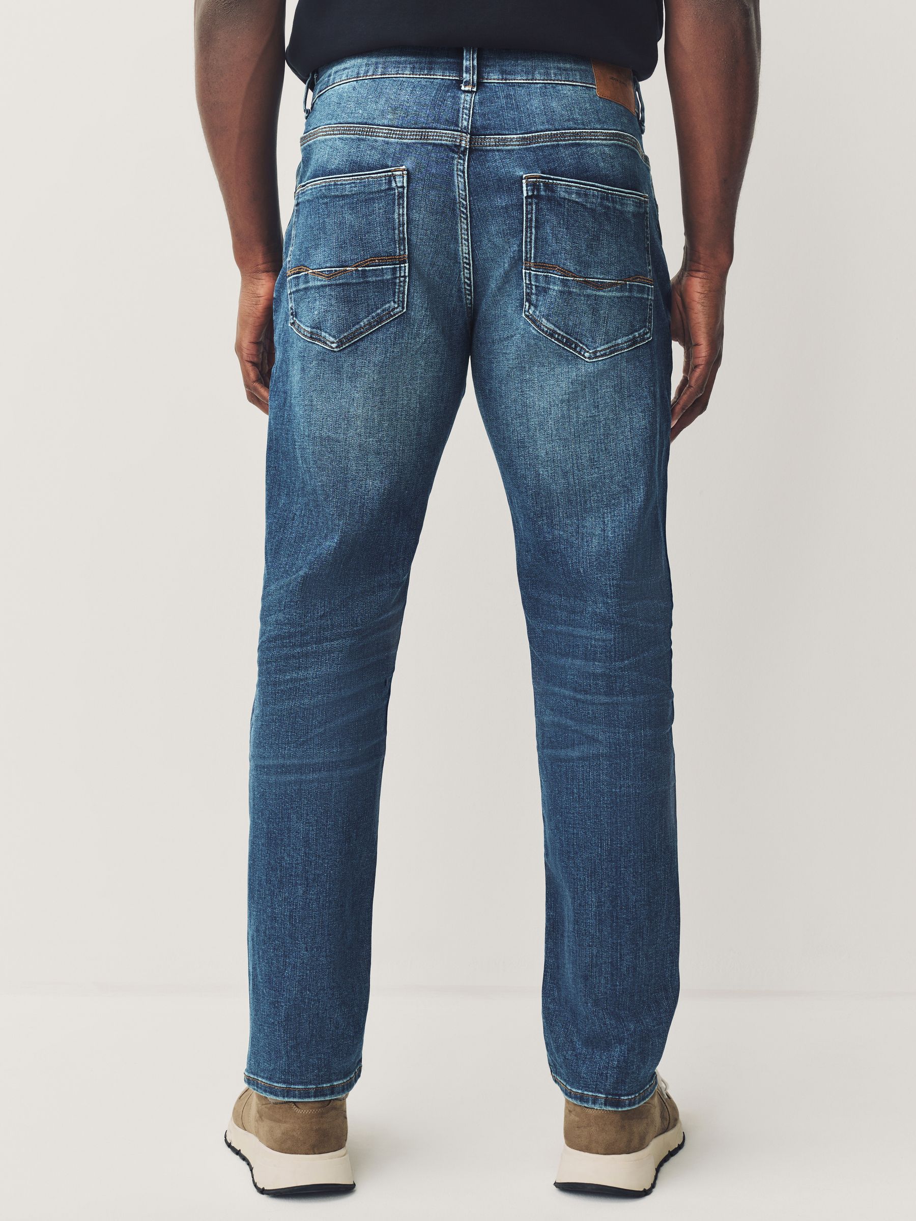 Buy Blue Mid Slim Fit Authentic Stretch Denim Jeans from the Next UK ...