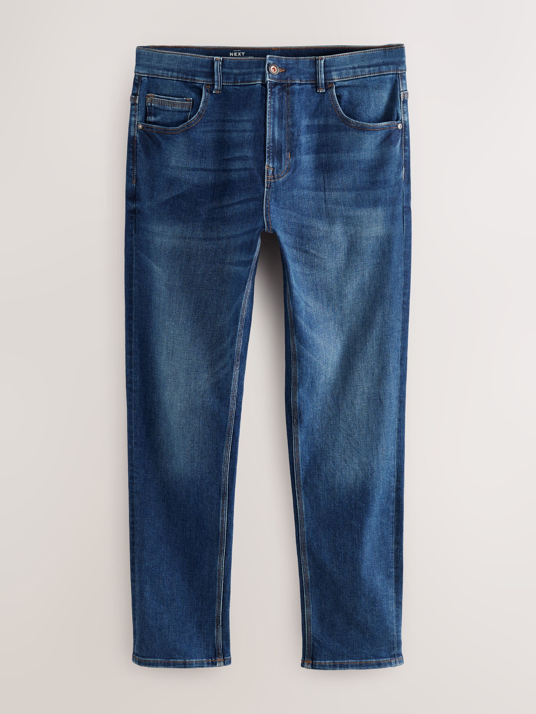 Buy Blue Mid Slim Fit Authentic Stretch Denim Jeans from the Next UK ...