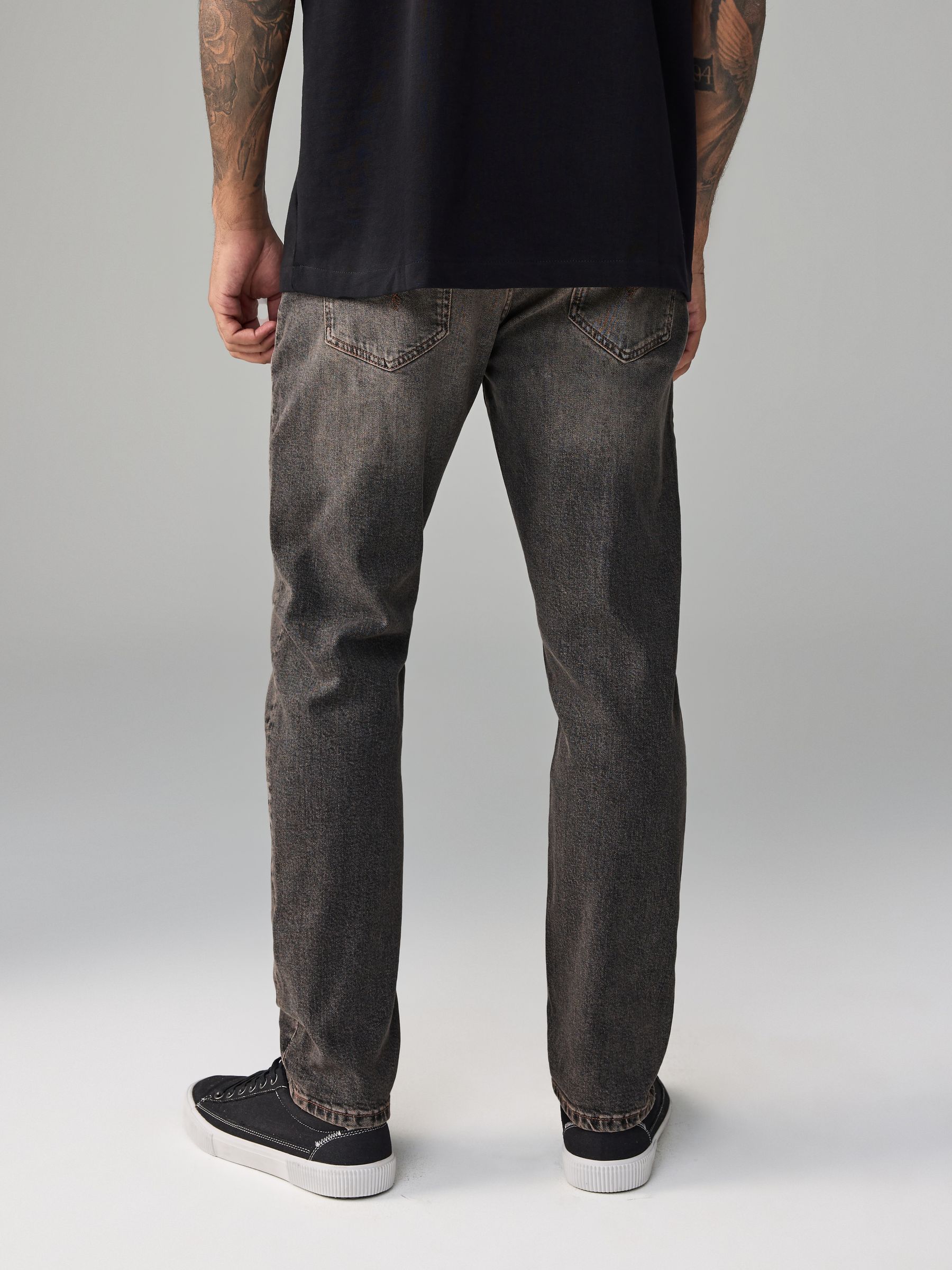 Buy Grey Mid Slim Fit Vintage Wash Denim Jeans from the Next UK online shop