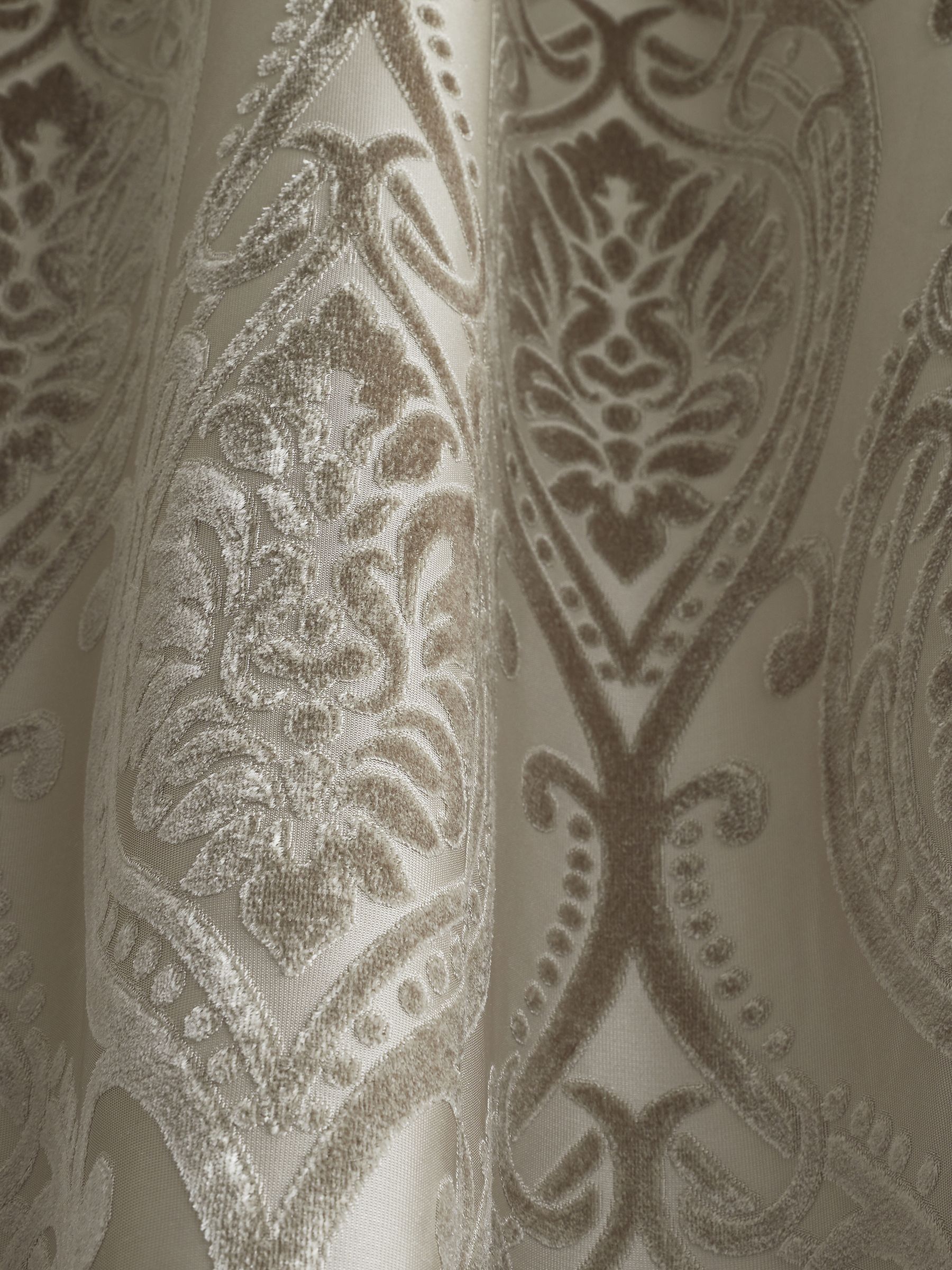 Buy Curtina Natural Chateau Textured Chenille Damask Lined Eyelet ...