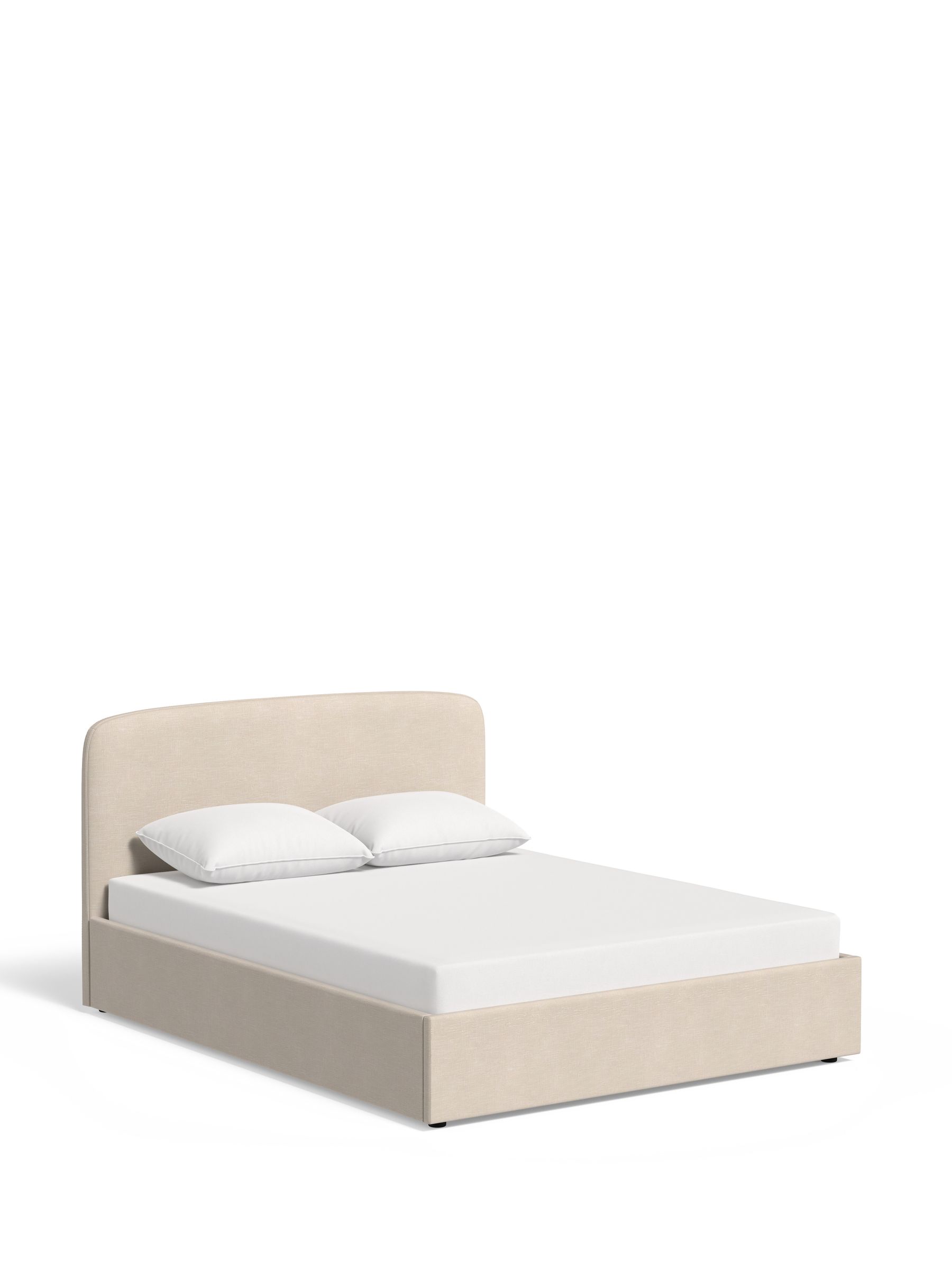 Buy Natural Oyster Casual Boucle Matson Ottoman Storage Bed Frame from ...