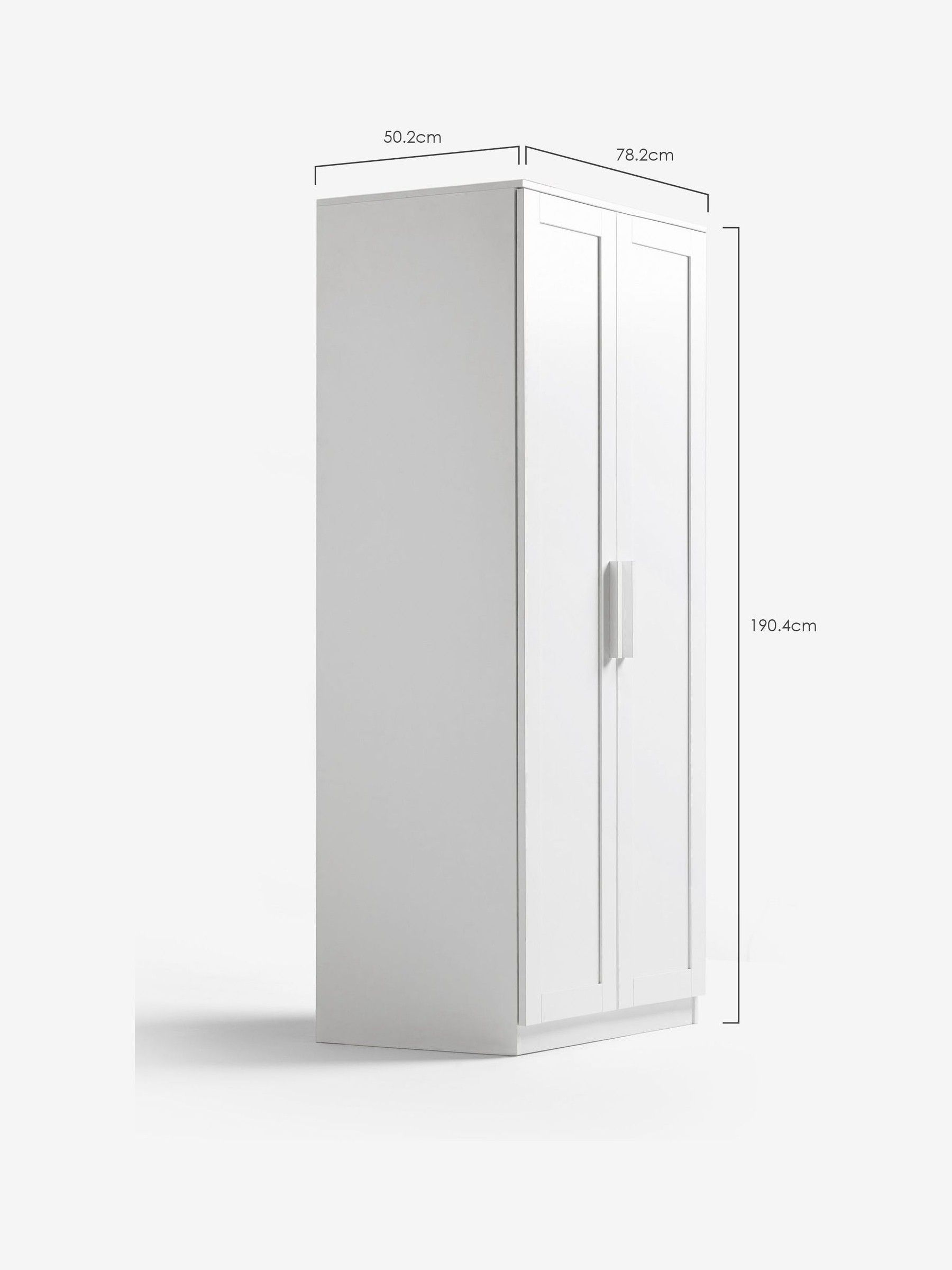 Buy White Flynn Double Wardrobe from the Next UK online shop