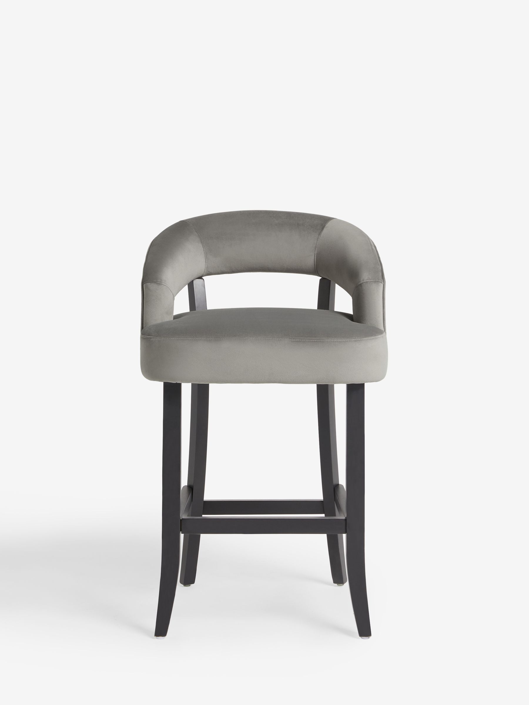 Buy Soft Velvet Mid Grey Remi Bar Stool from the Next UK online shop