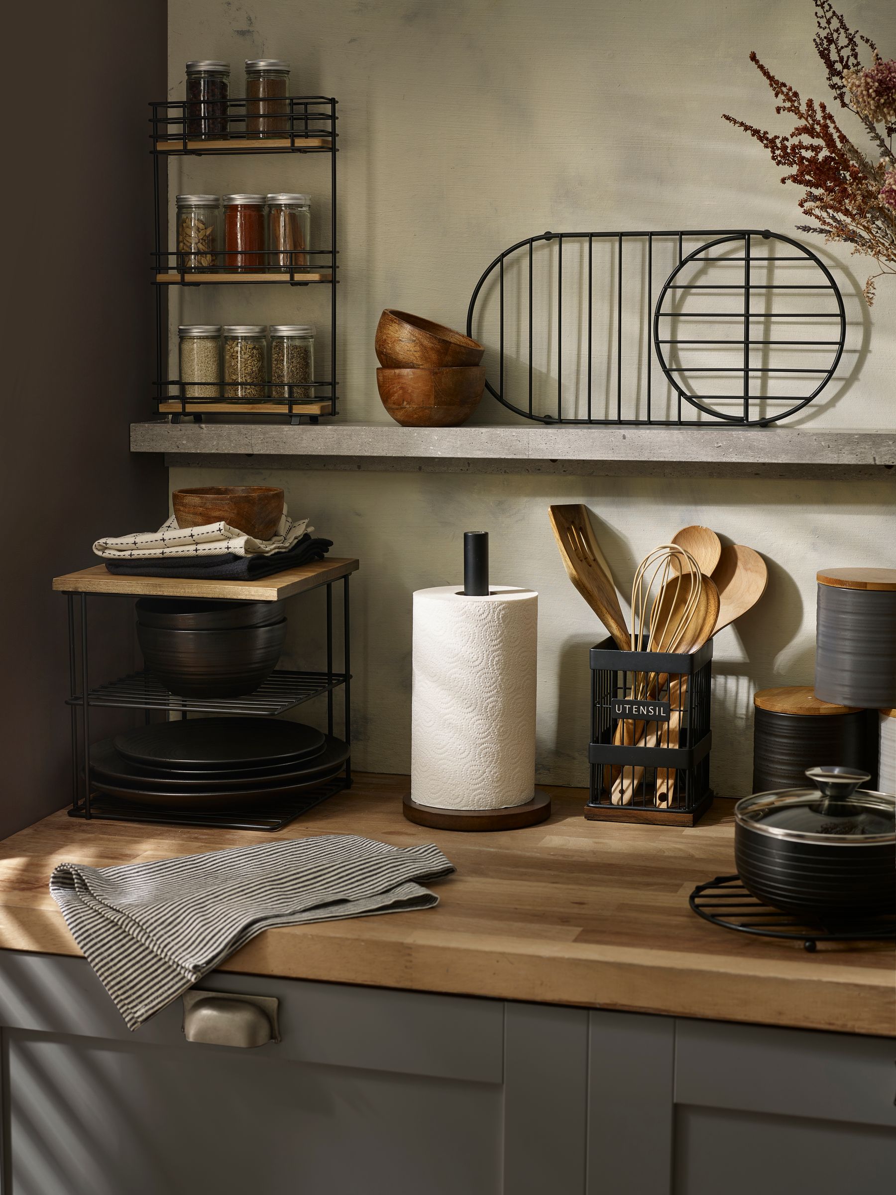 Buy Black Bronx Plate Rack from the Next UK online shop