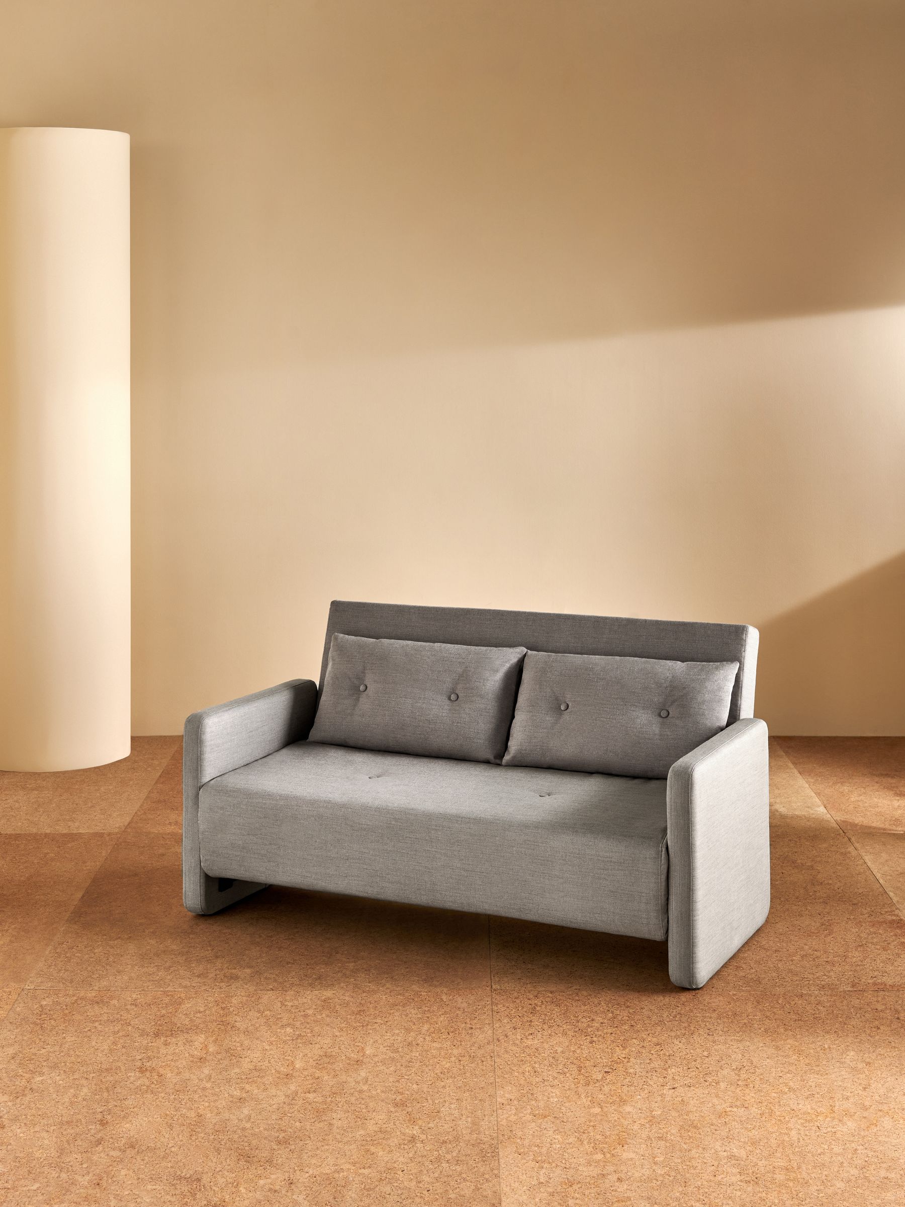 MADE.COM Pebble Grey Haru 2 Seater Sofa Bed
