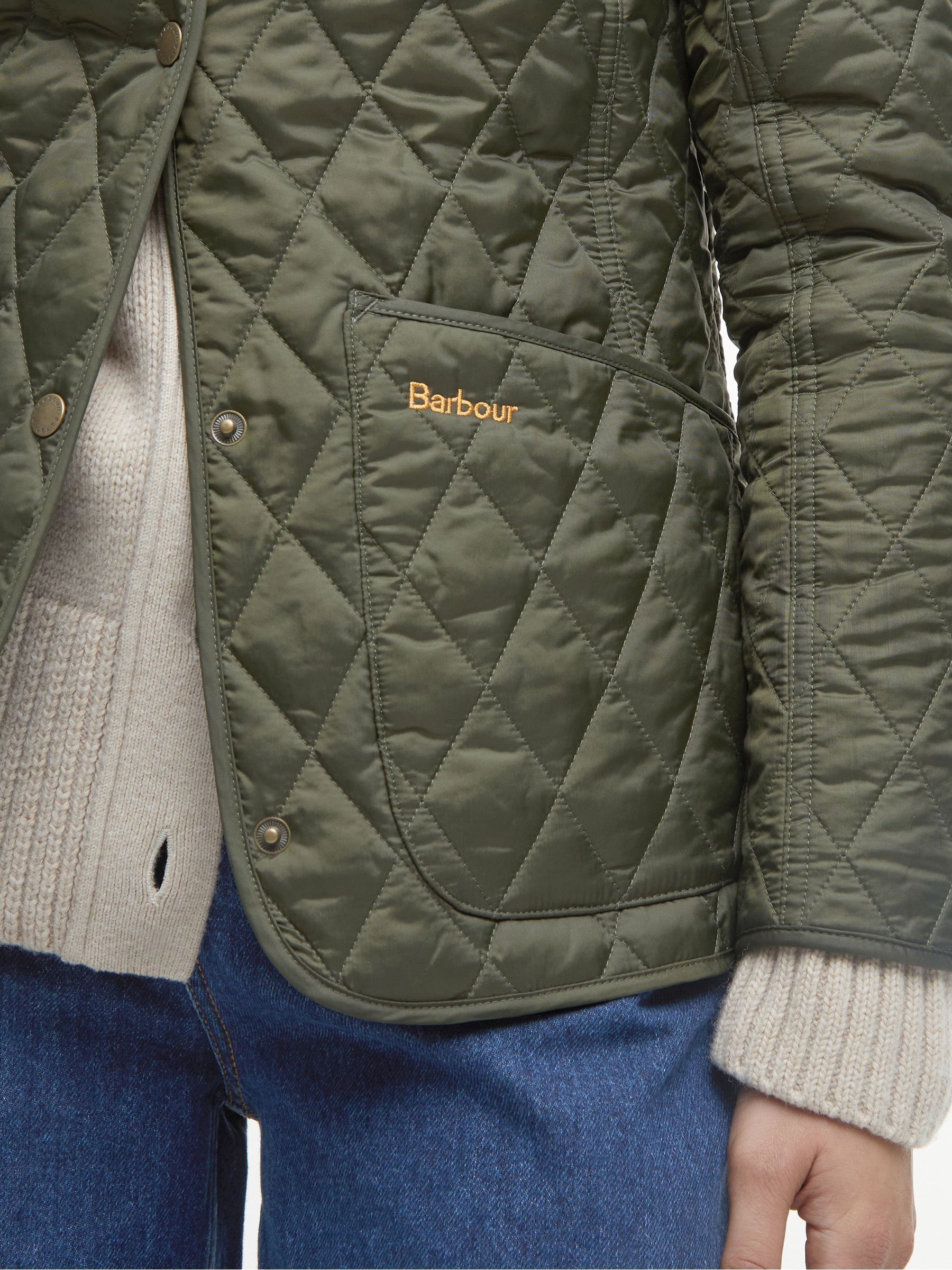 Buy Barbour® Khaki Green Annandale Quilted Jacket from the Next UK ...