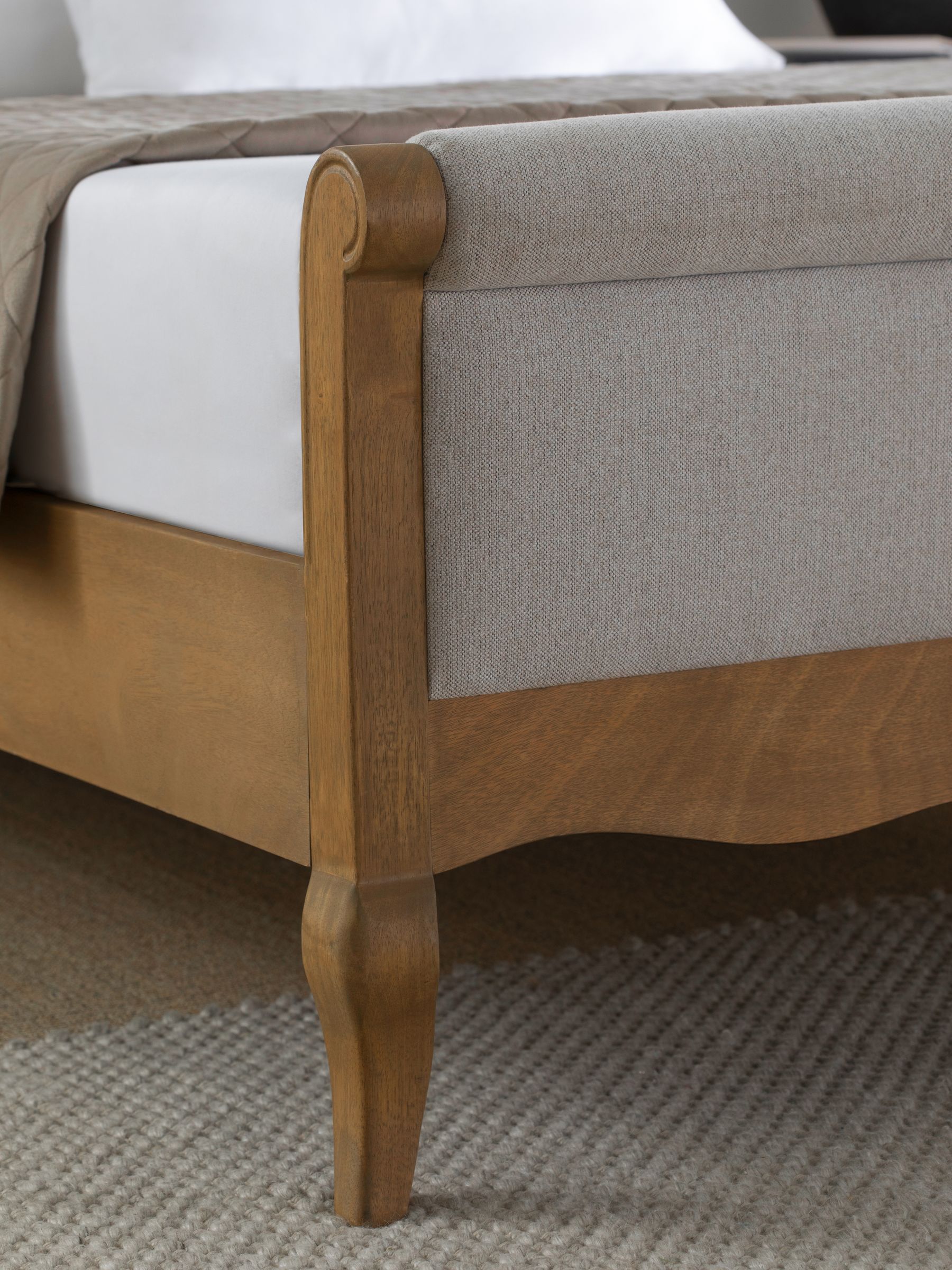 Buy Contemporary Blend Light Natural Josie Ottoman Storage Bed Frame ...