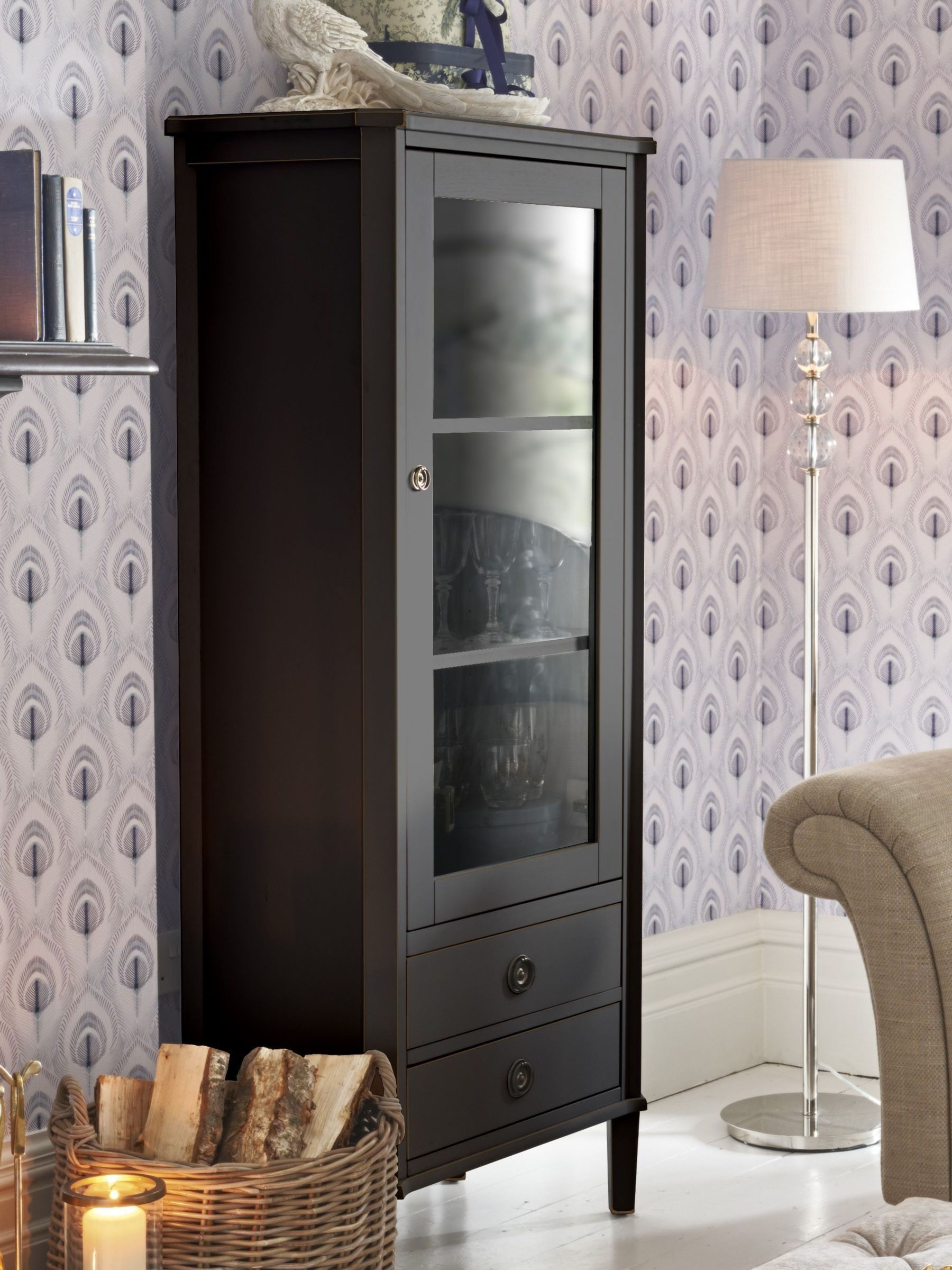 Buy Laura Ashley Black Henshaw 2 Door 2 Drawer Display Small Unit from ...