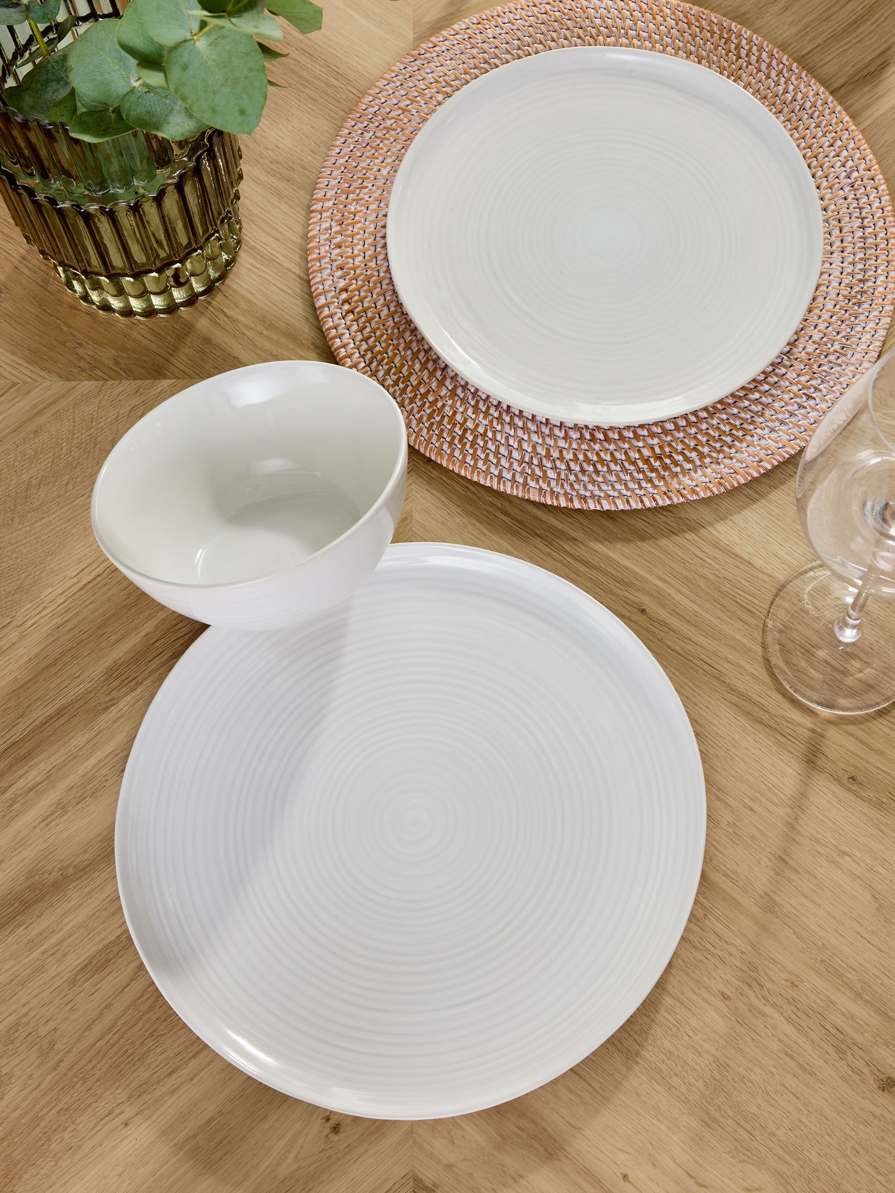 Buy 12 Piece White Kya Dinnerware Dinner Set from the Next UK online shop