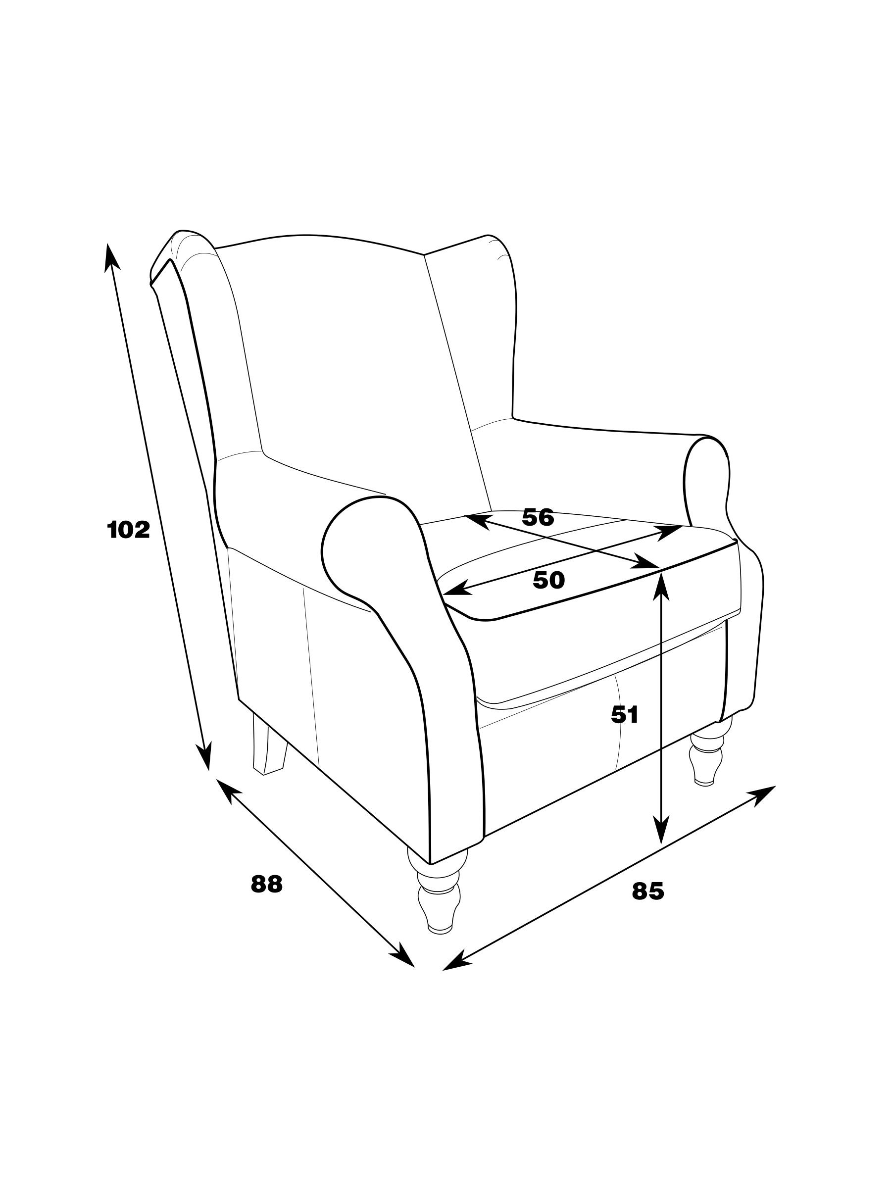 Buy Tweedy Check Murray Ochre Yellow Sherlock Highback Armchair from ...
