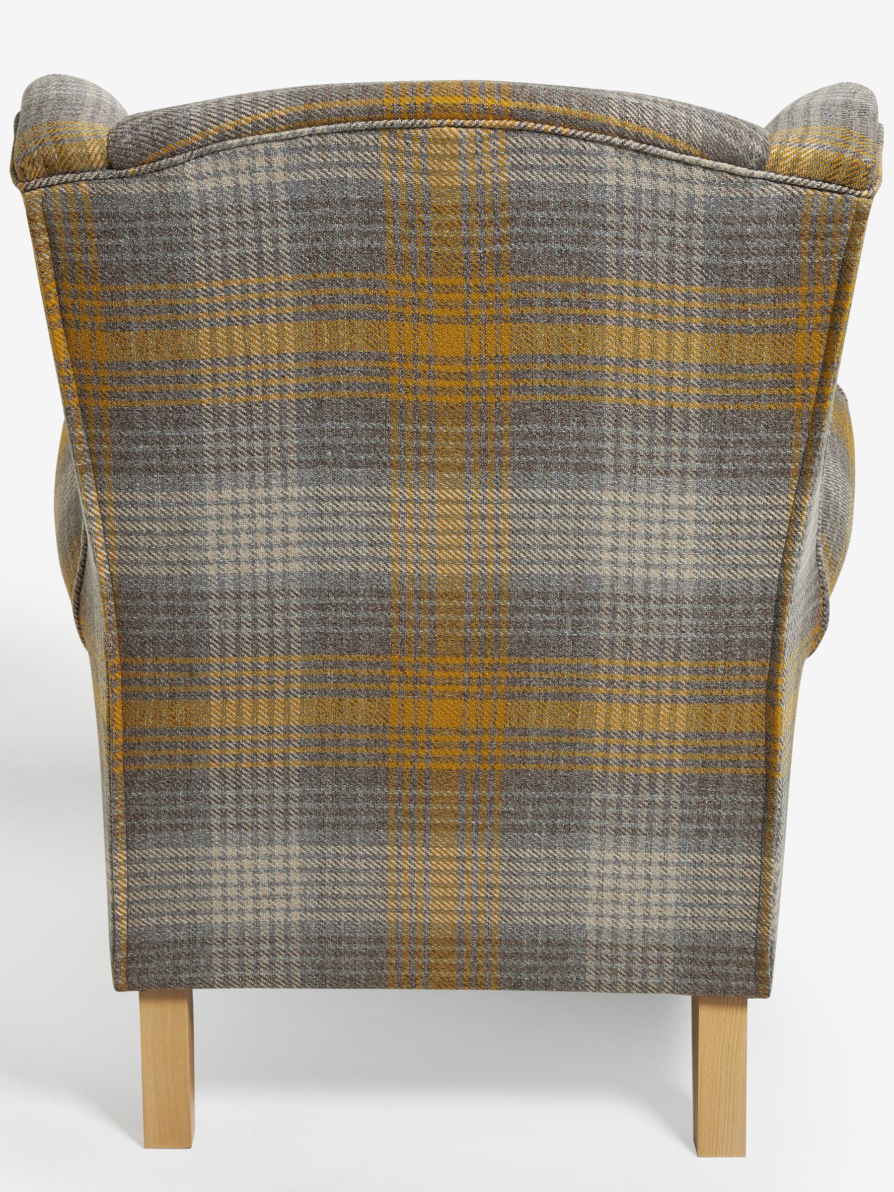 Buy Tweedy Check Murray Ochre Yellow Sherlock Highback Armchair from ...