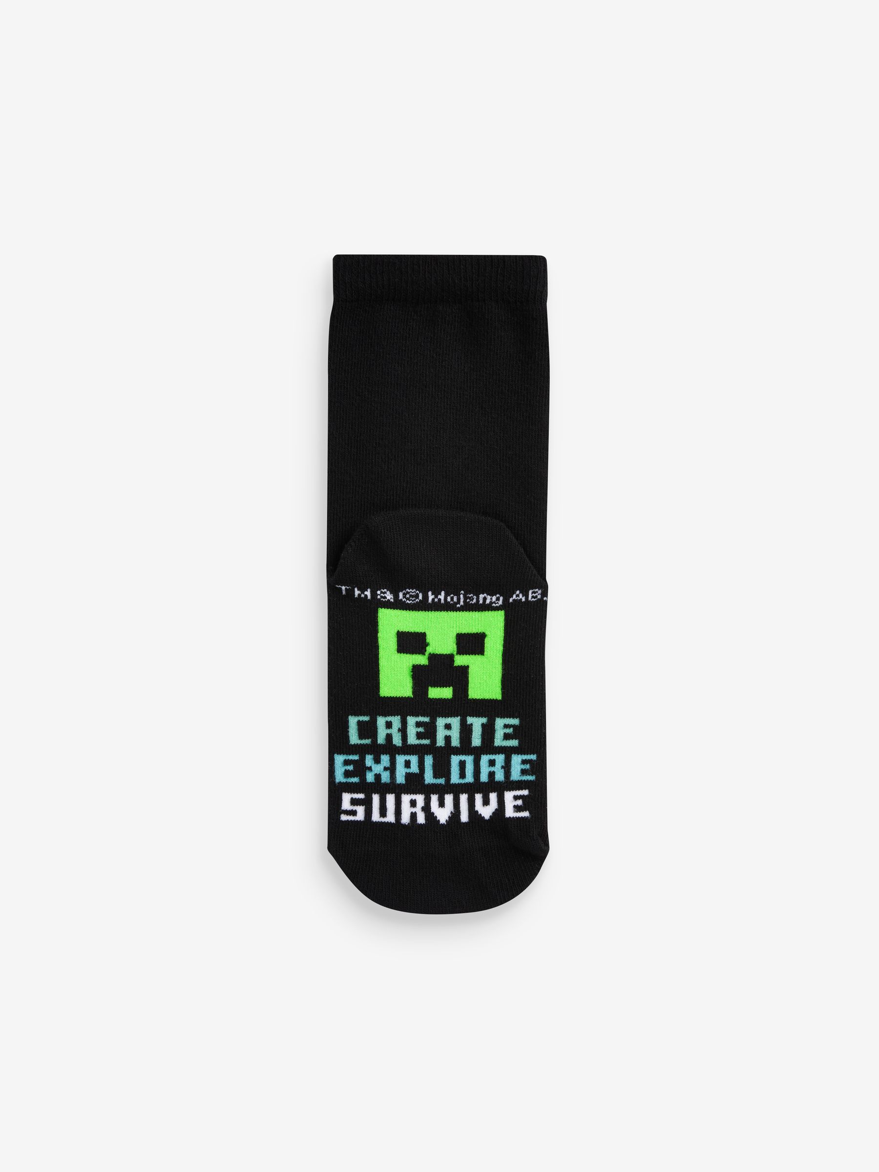 Buy Minecraft Black 5 Pack Cotton Rich Socks from Next Australia